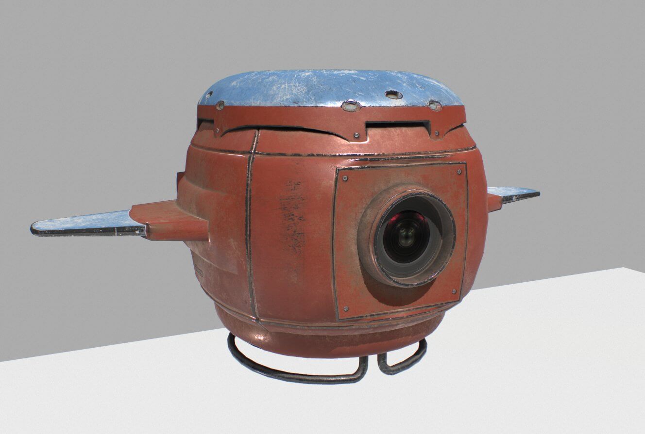 Sci-Fi Camera Drone 3D Model by 32cm