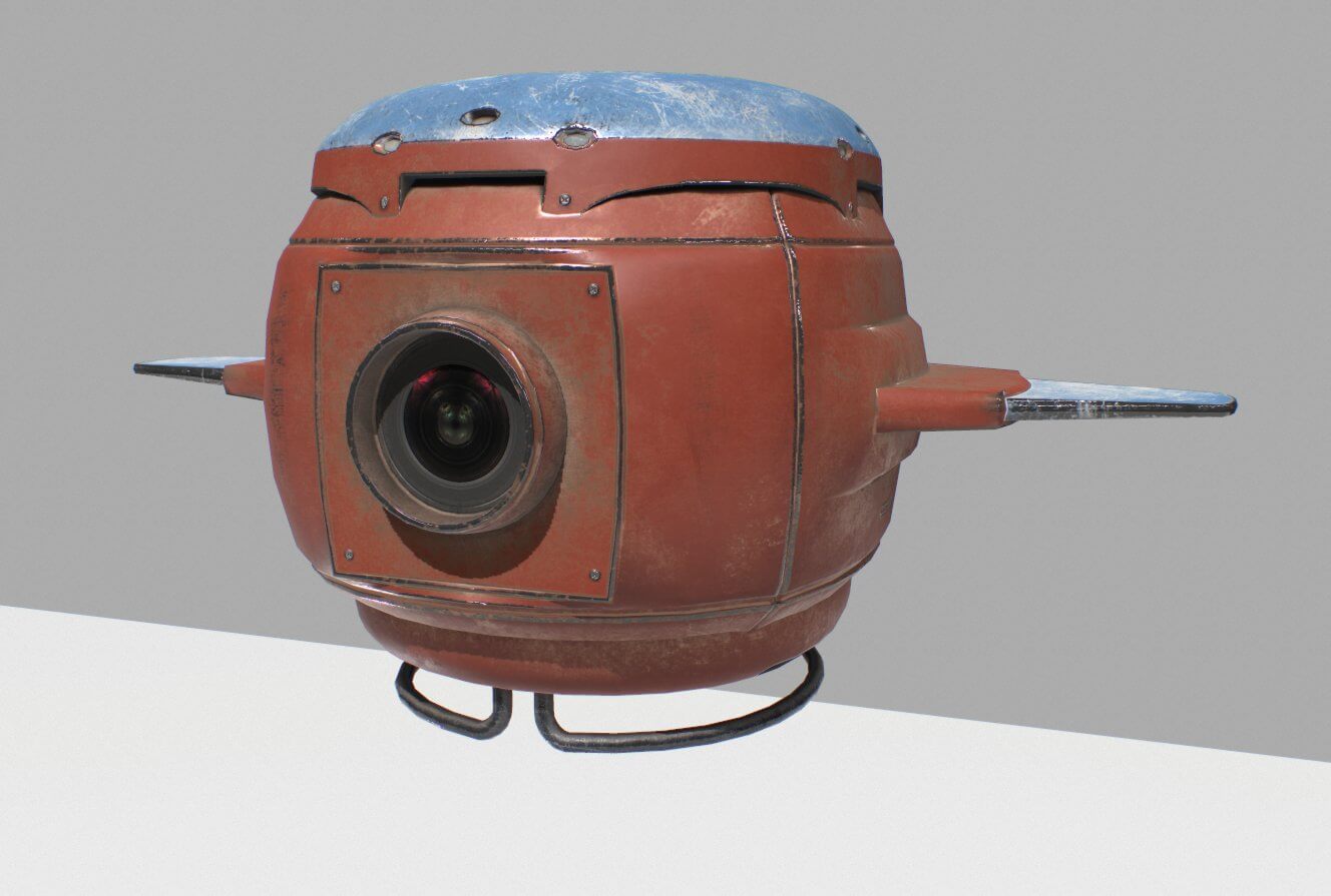 Sci-Fi Camera Drone 3D Model by 32cm