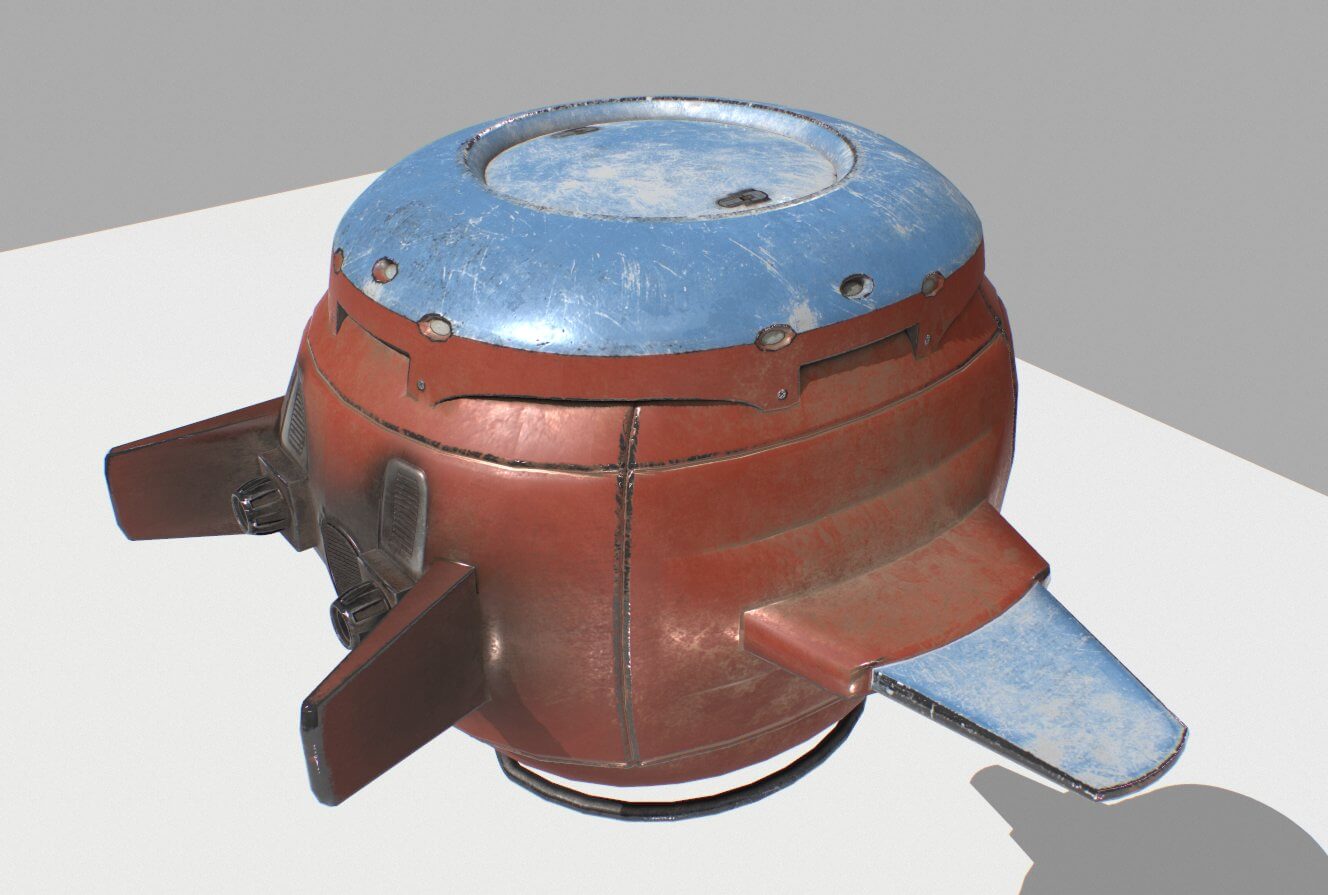 Sci-Fi Camera Drone 3D Model by 32cm