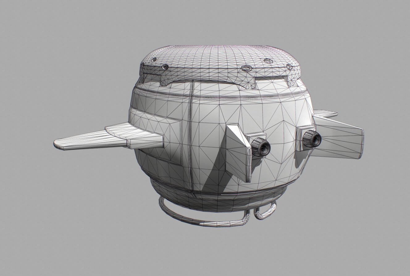 Sci-Fi Camera Drone 3D Model by 32cm