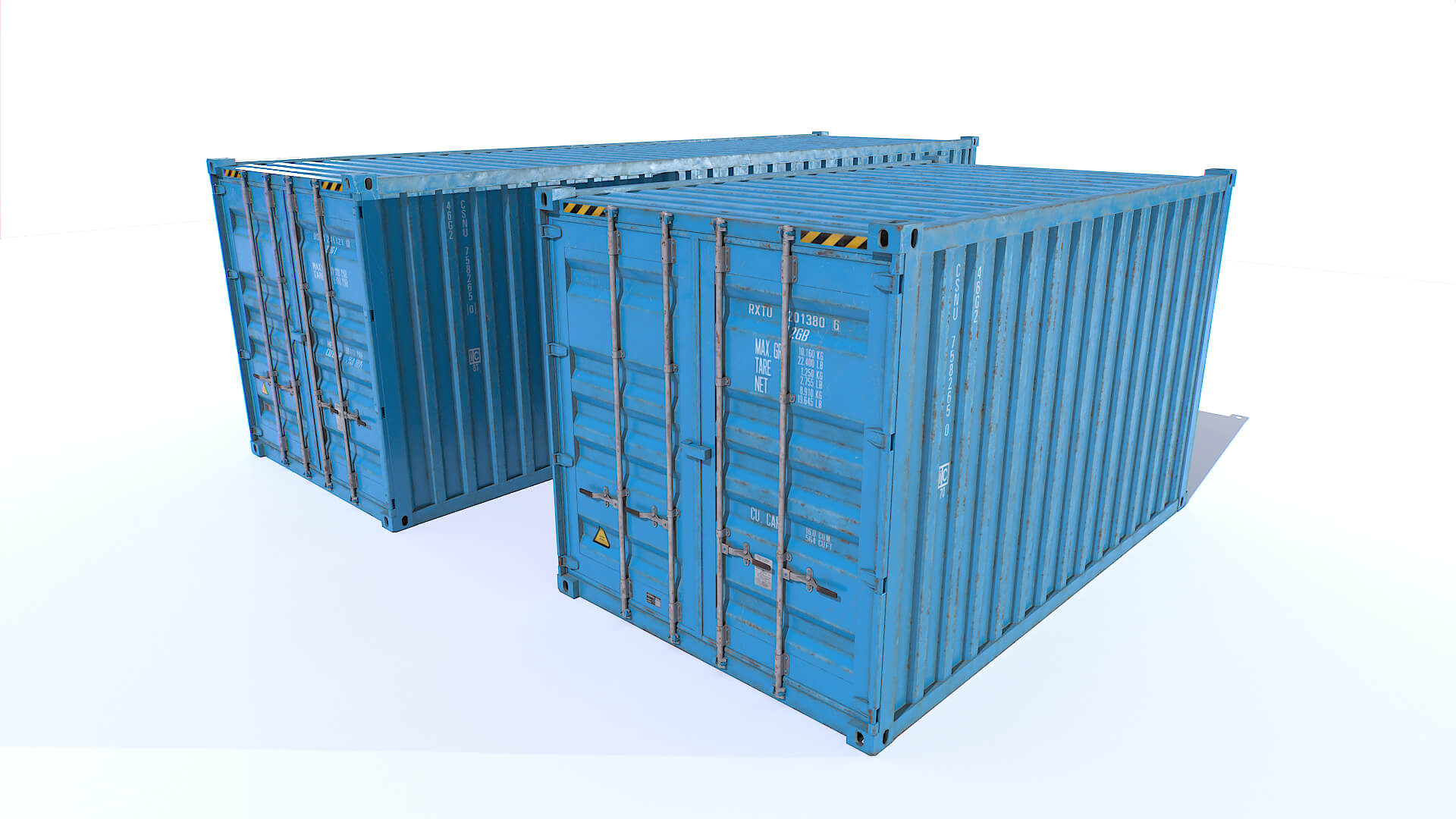 Ship Containers Set - 3D Model by 32cm