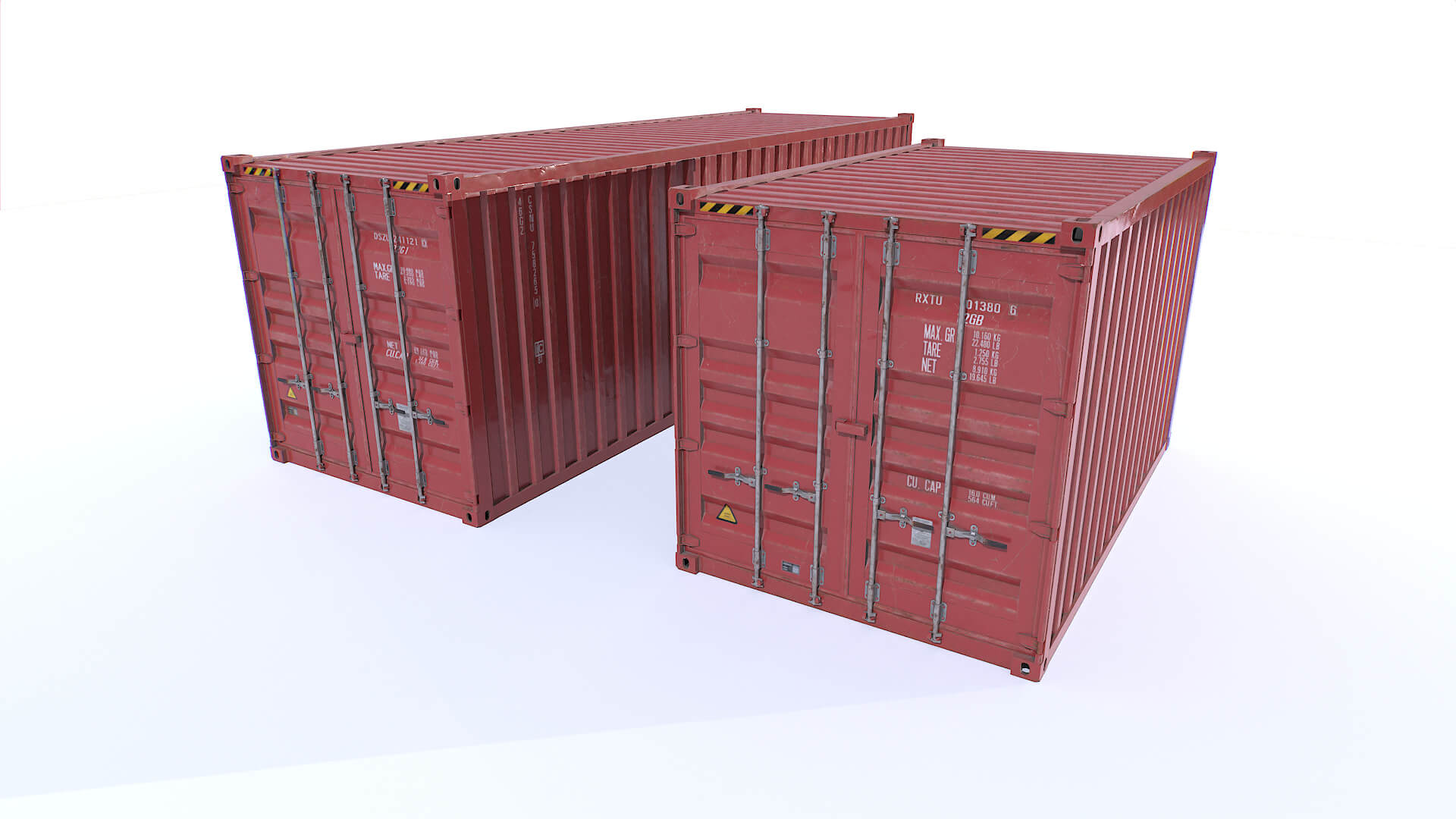 Ship Containers Set - 3D Model by 32cm
