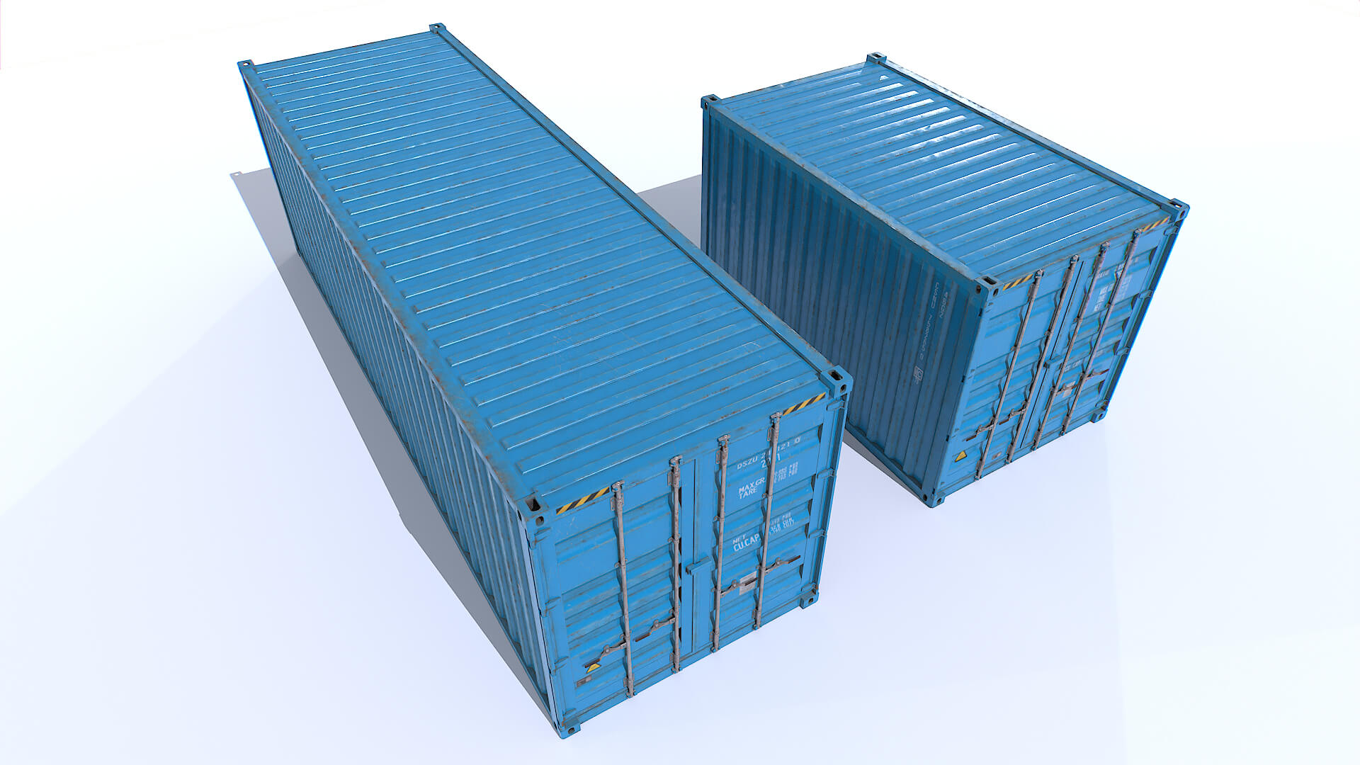 Ship Containers Set - 3D Model by 32cm