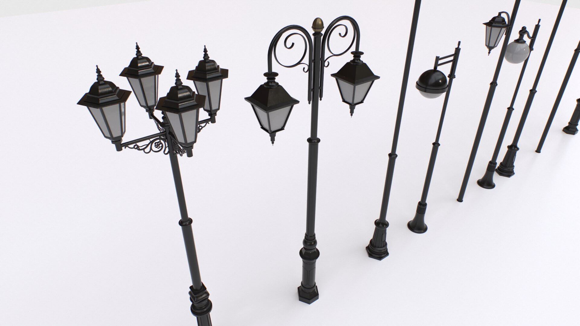 Street Lights Pack - 3D Model by 32cm
