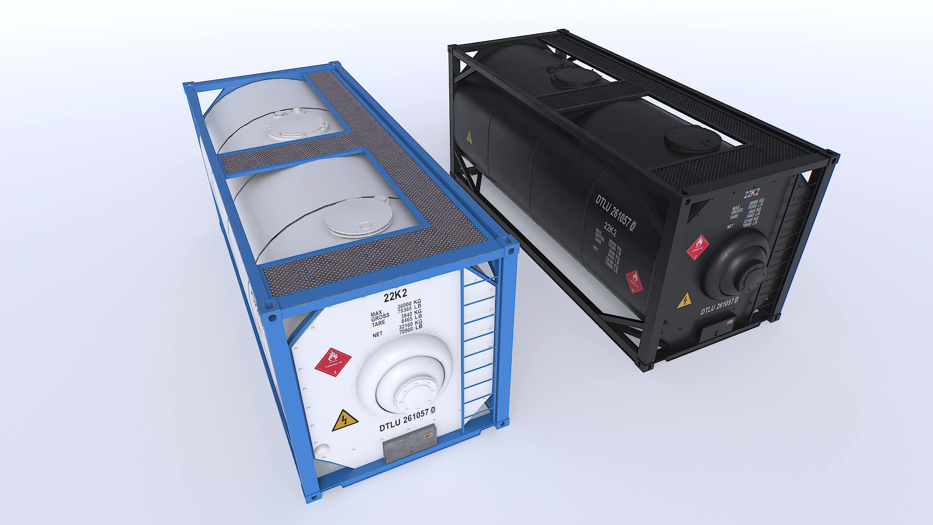 Tank Container Pack - 3D Model by 32cm