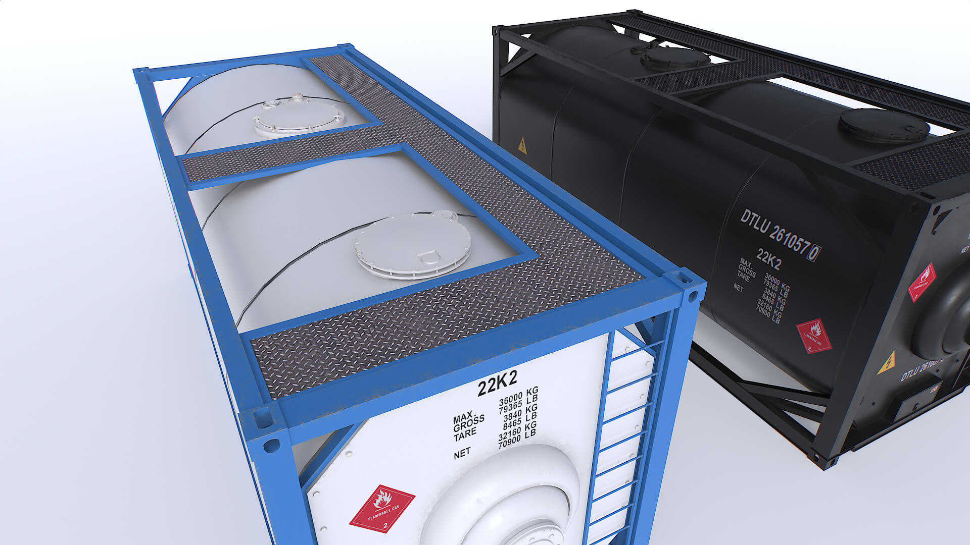 Tank Container Pack - 3D Model by 32cm