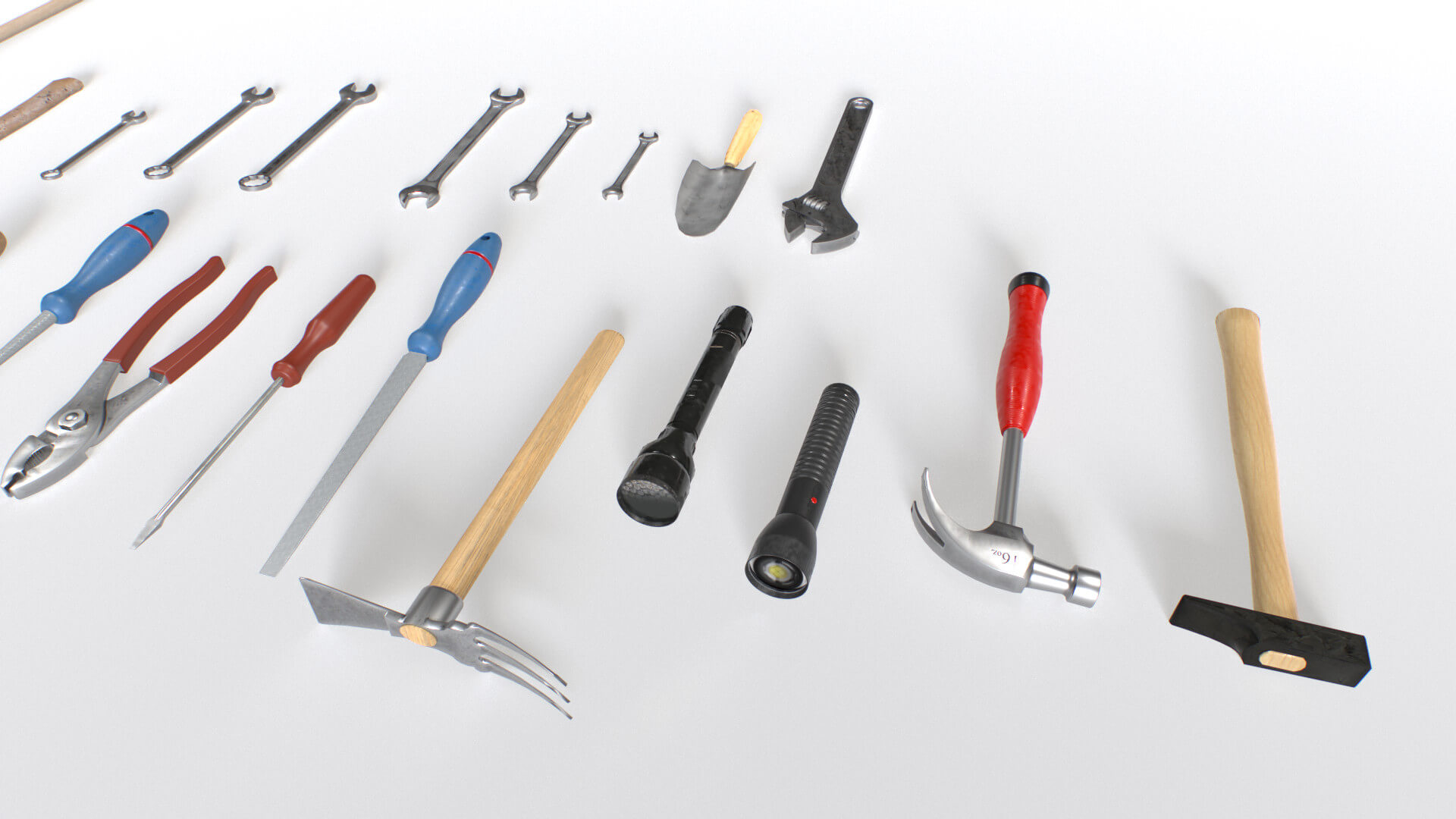 Tools Pack PBR - 3D Model by 32cm