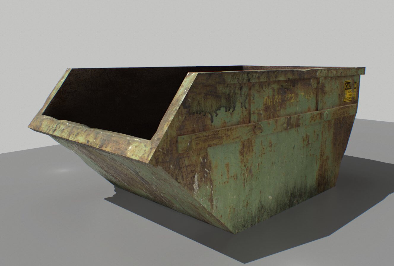 Trash Container 1 - 3D Model by 32cm