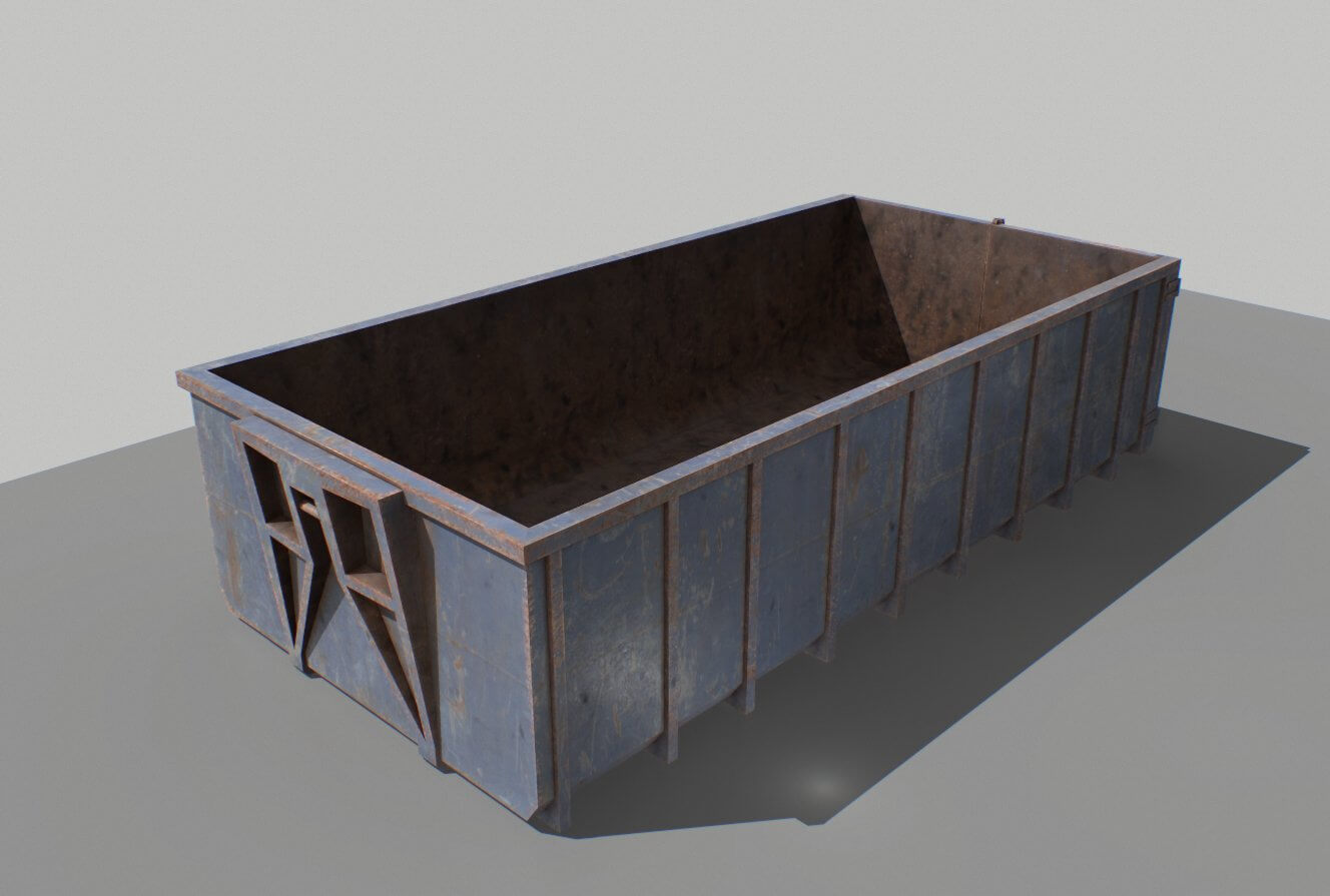 Trash Container 3 PBR - 3D Model by 32cm
