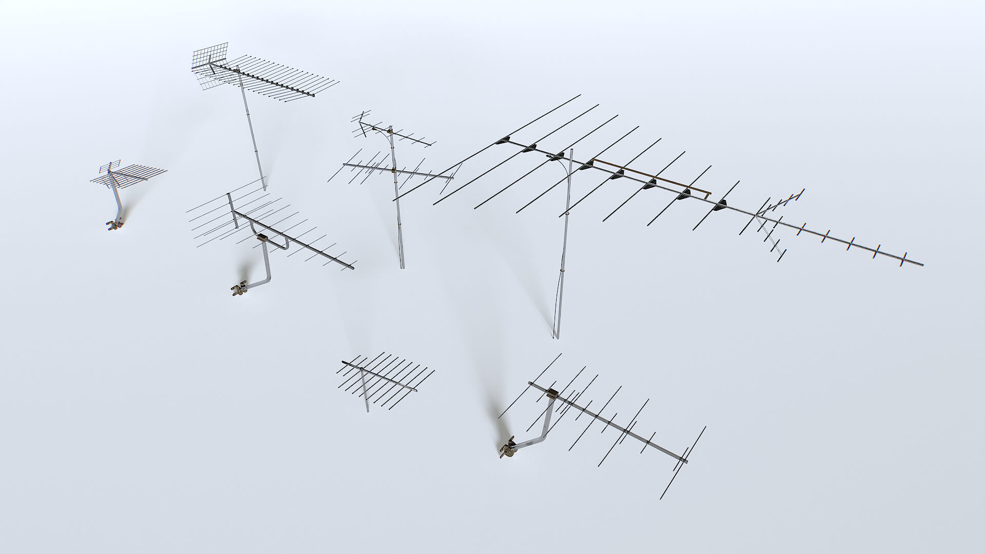 TV Antennas Pack - 3D Model by 32cm