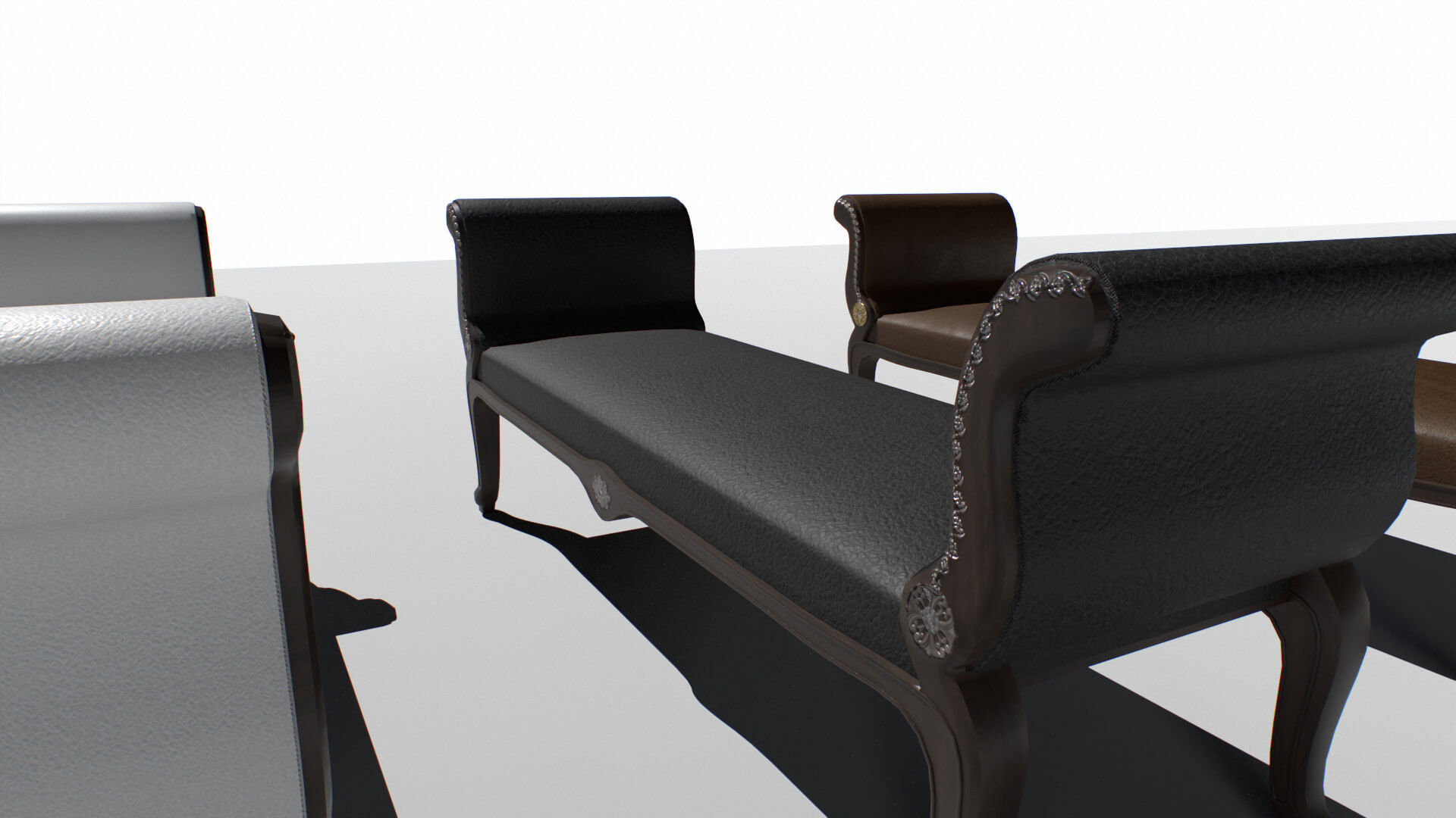 Vintage Bench Set - 3D Model by 32cm