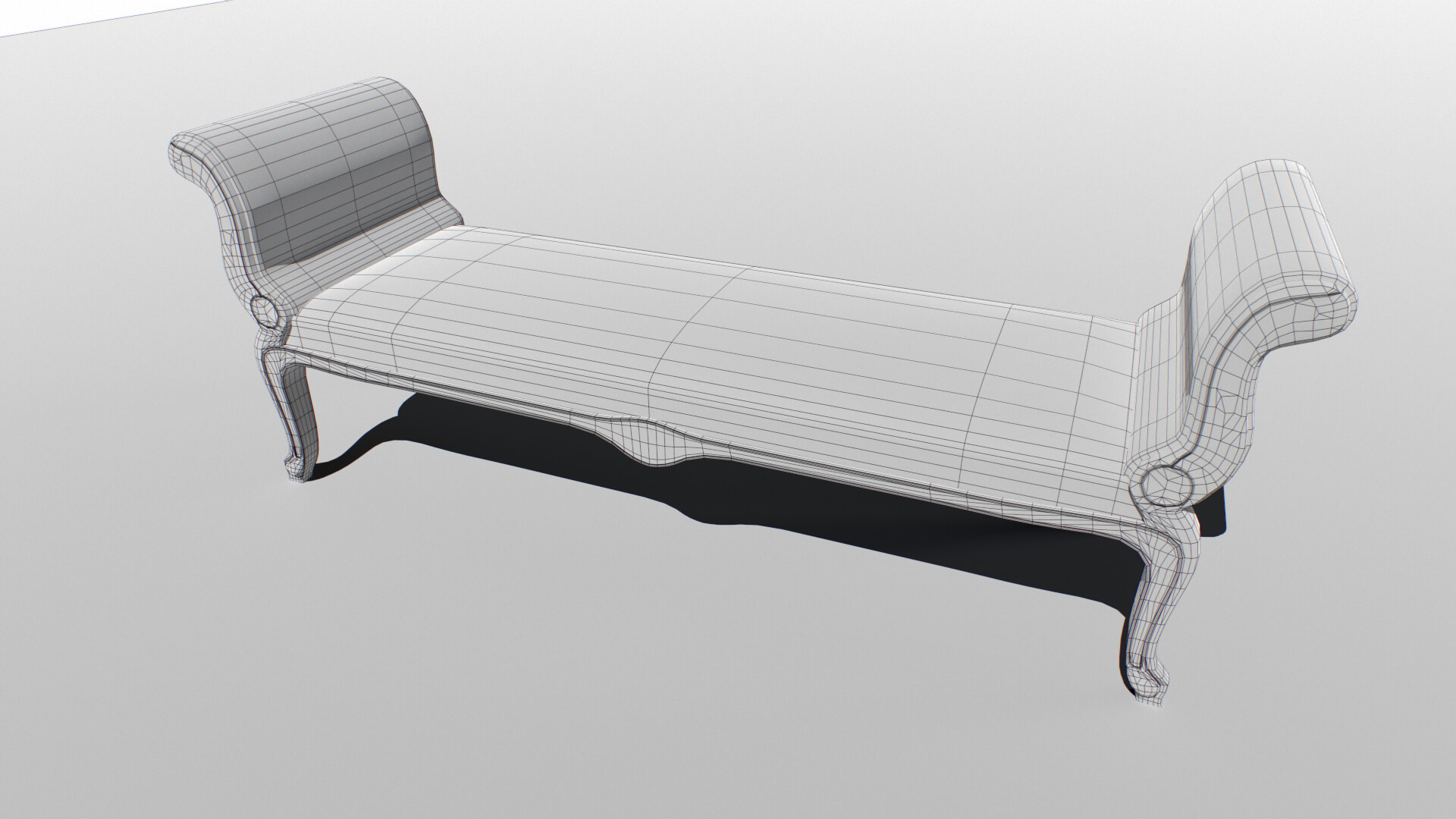 Vintage Bench Set - 3D Model by 32cm