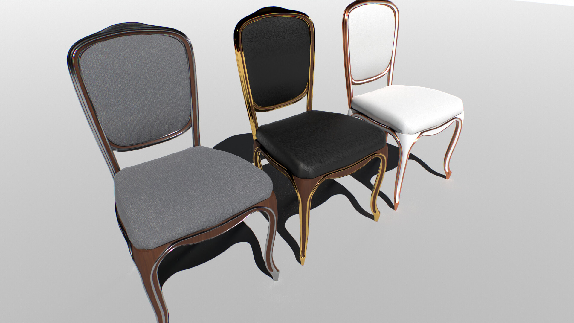 Vintage Chair Set - 3D Model by 32cm