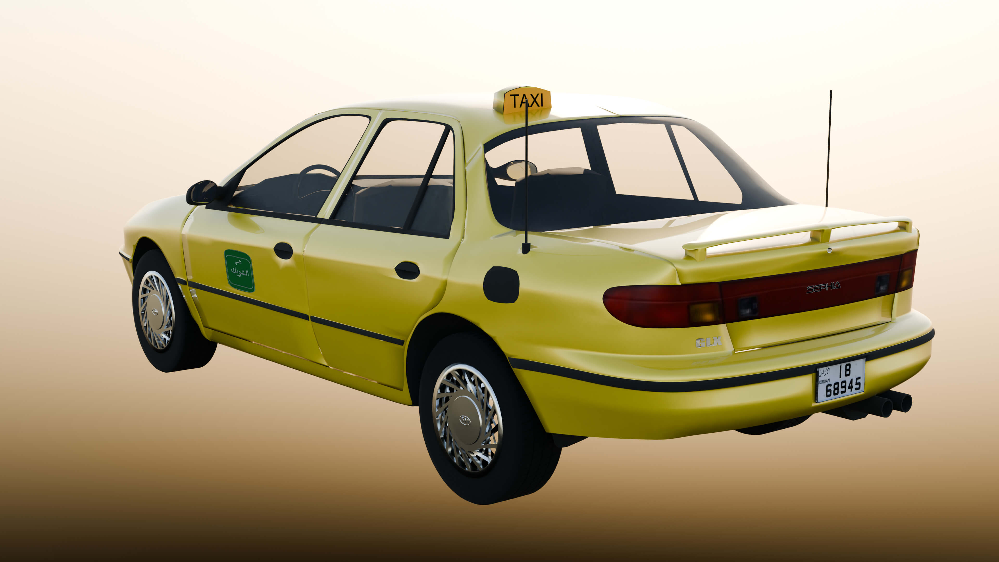 Kia Sephia 1993 3D Jordanian Taxi Model by 3bdull4h2008