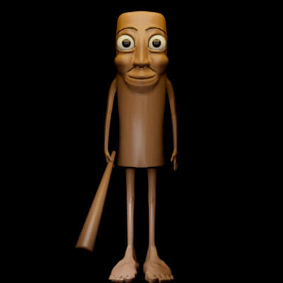 Tung Tung Tung Sahur - Free 3D Model by 3D Dark Yeti