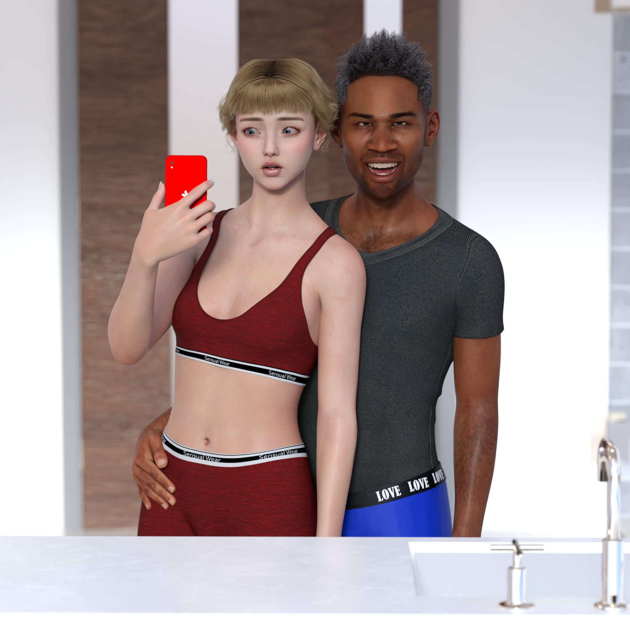 Couple Pose Lovers02 for G8 - Daz Content by 3d-doghouse