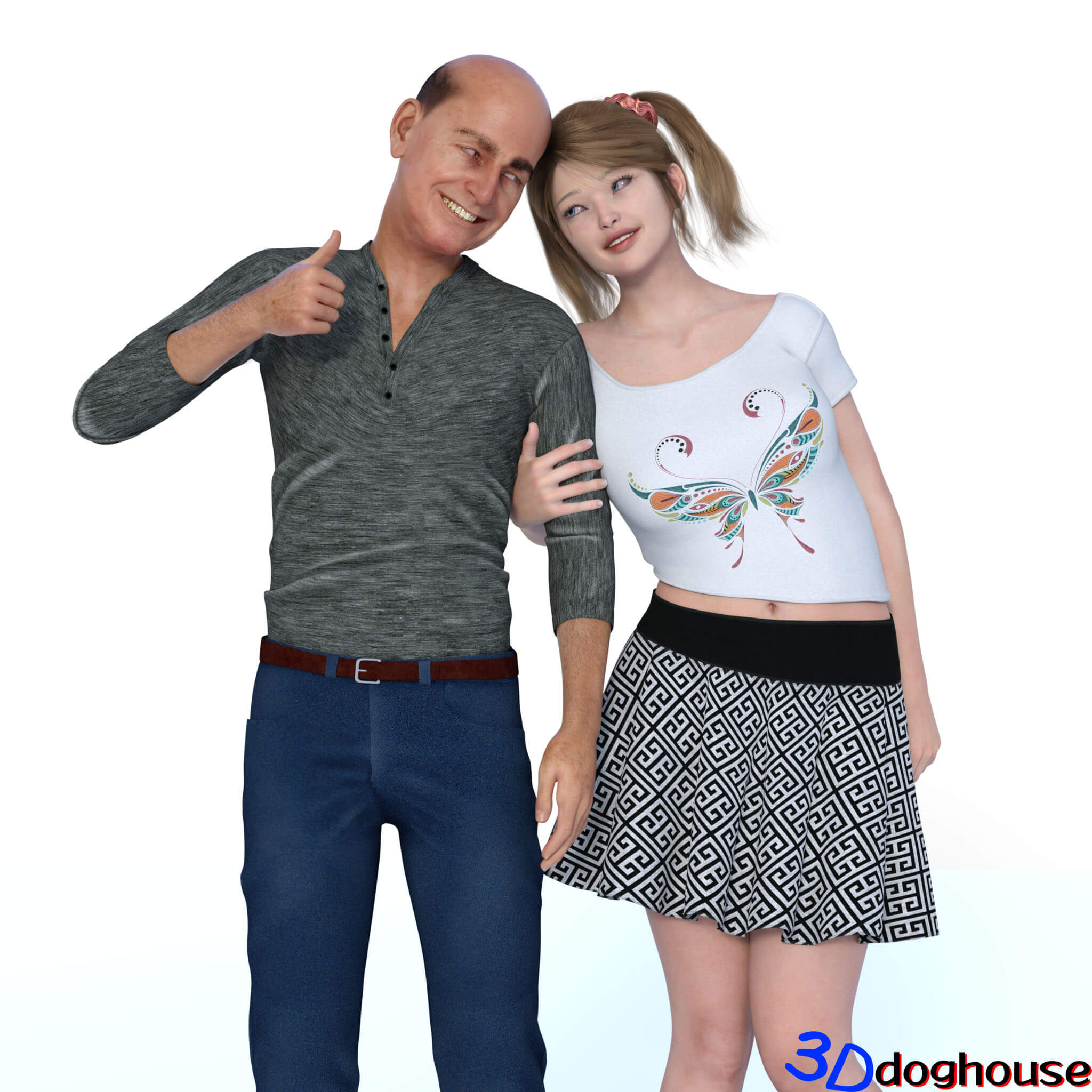 Couple Pose Lovers05 for G8 - Daz Content by 3d-doghouse