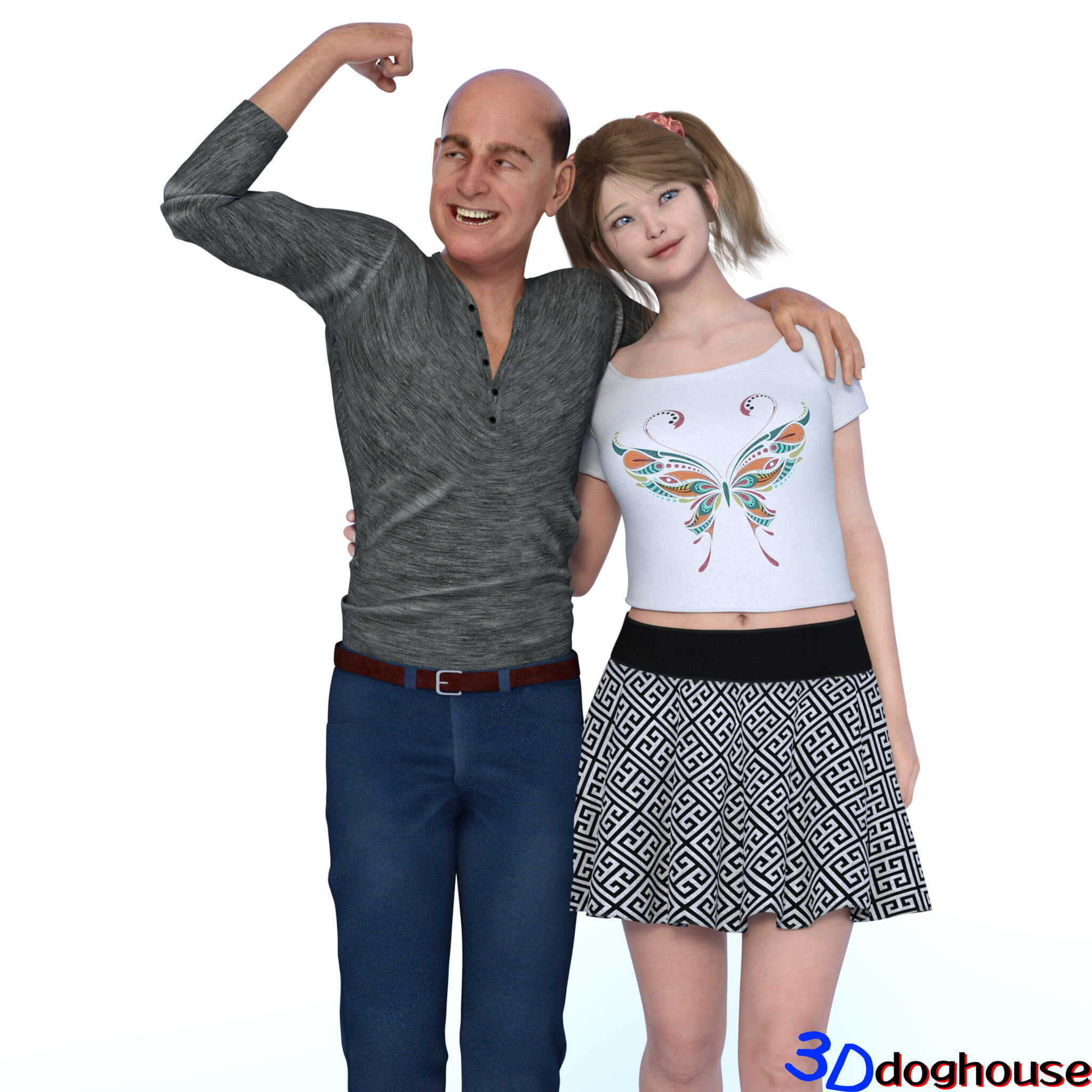 Couple Pose Lovers05 for G8 - Daz Content by 3d-doghouse