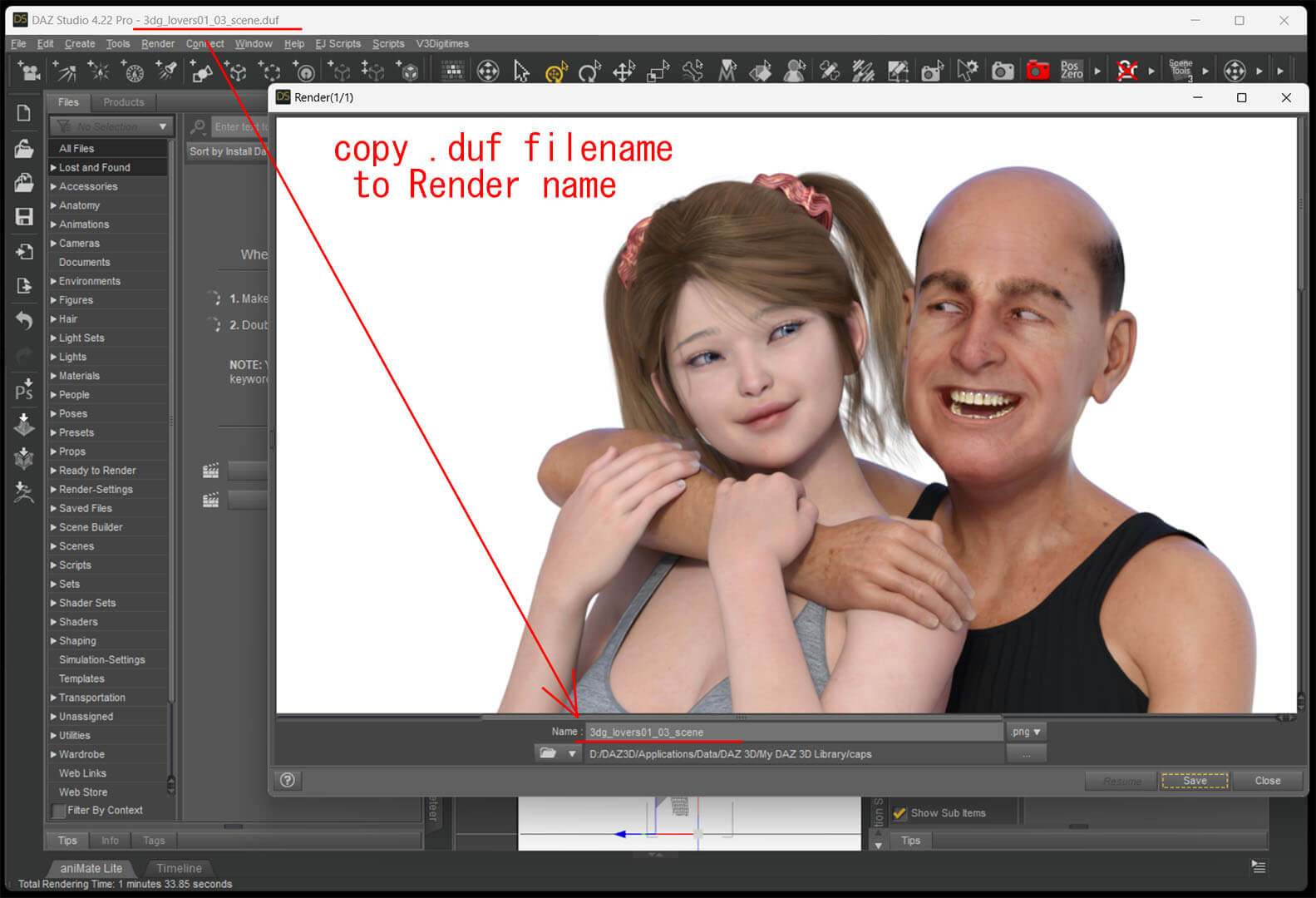 Render Name Script - Free Daz Content by 3d-doghouse