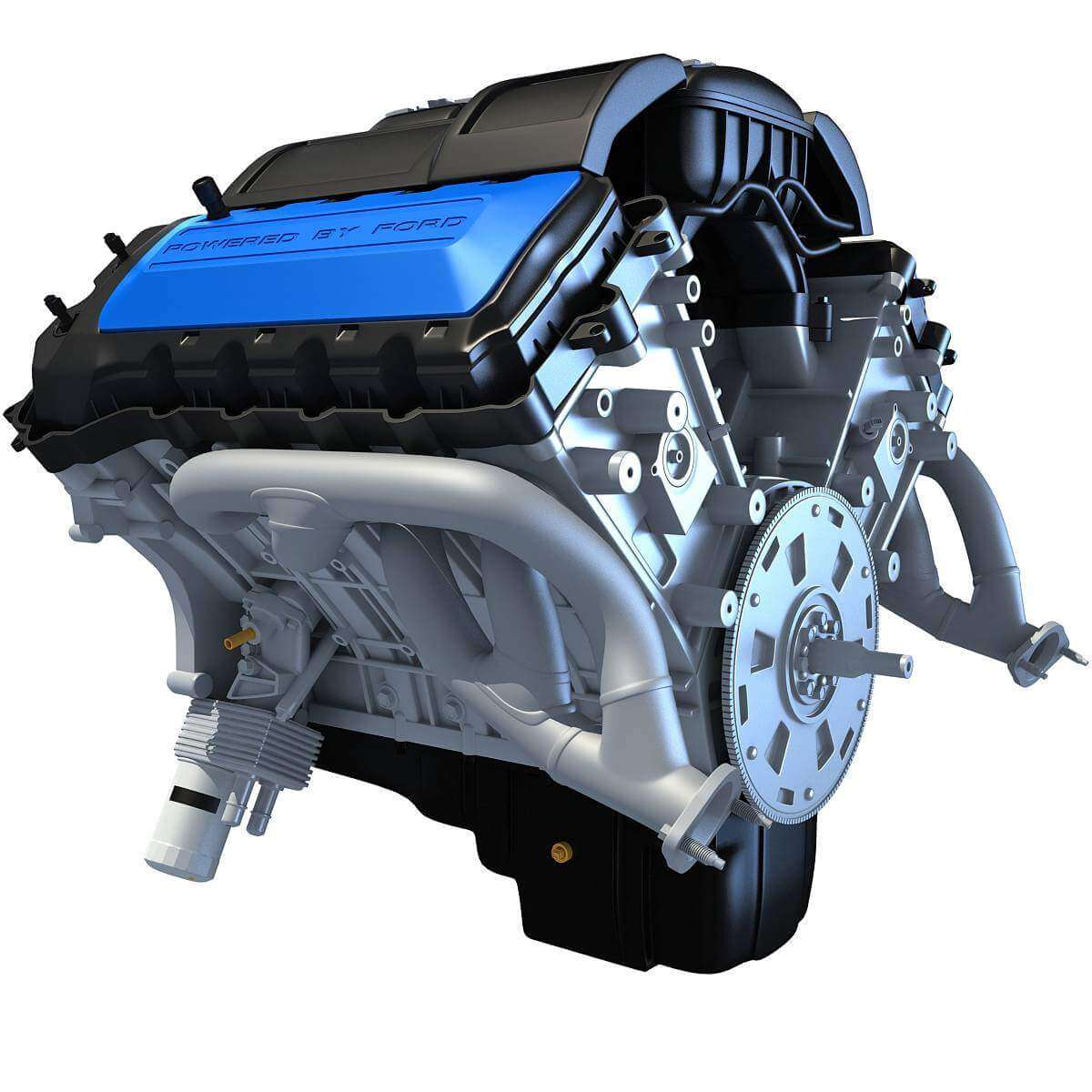 2012 Ford Mustang Boss 302 V8 Engine - 3D Model by 3D Horse