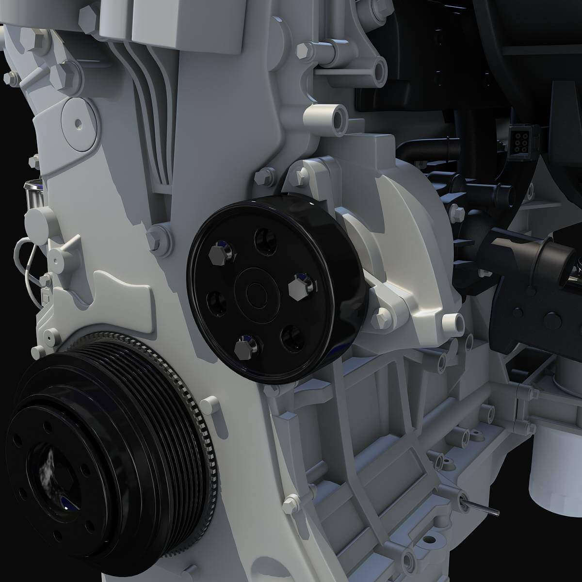 2013 Ford Escape Engine - 3D Model by 3D Horse
