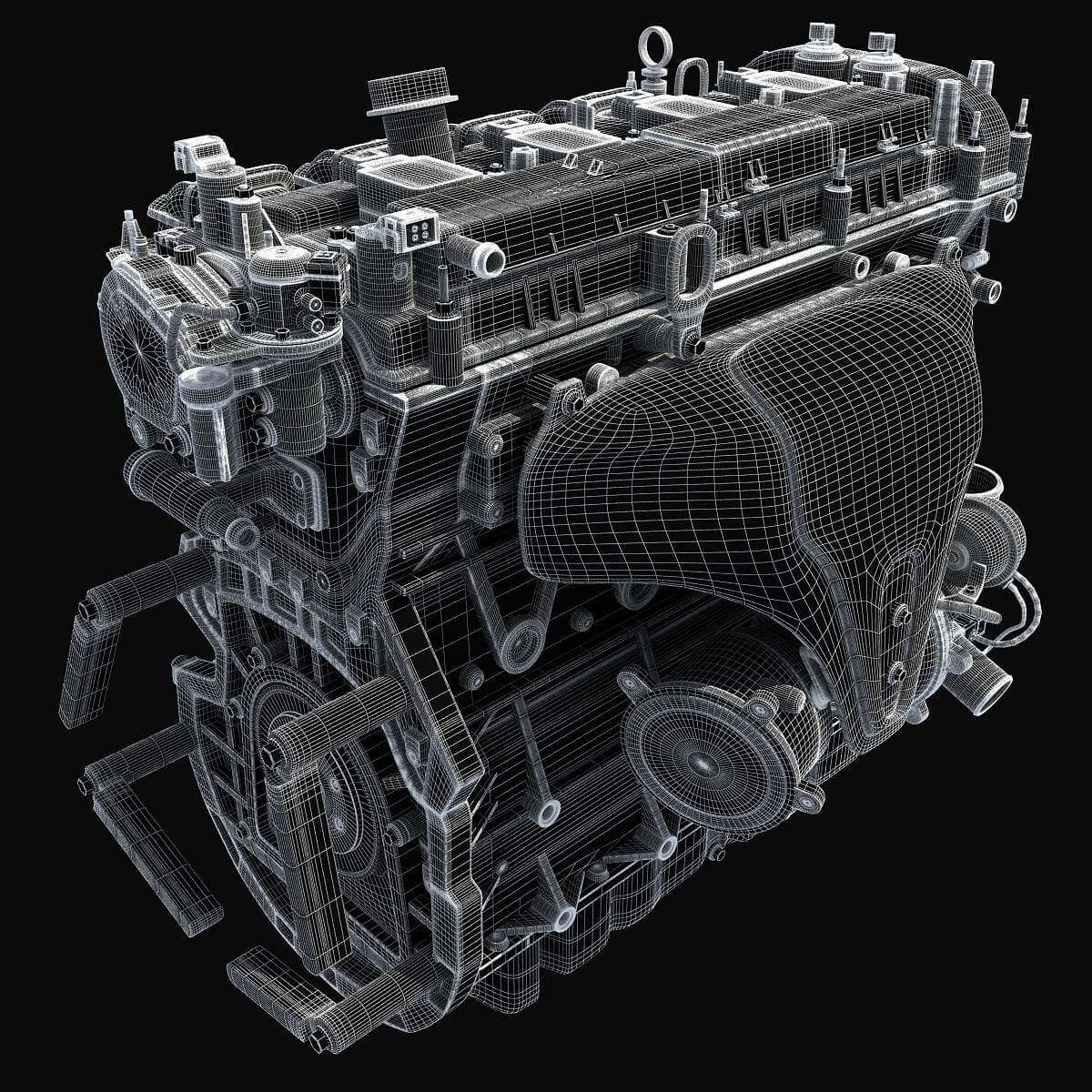 2013 Ford Escape Engine - 3D Model by 3D Horse