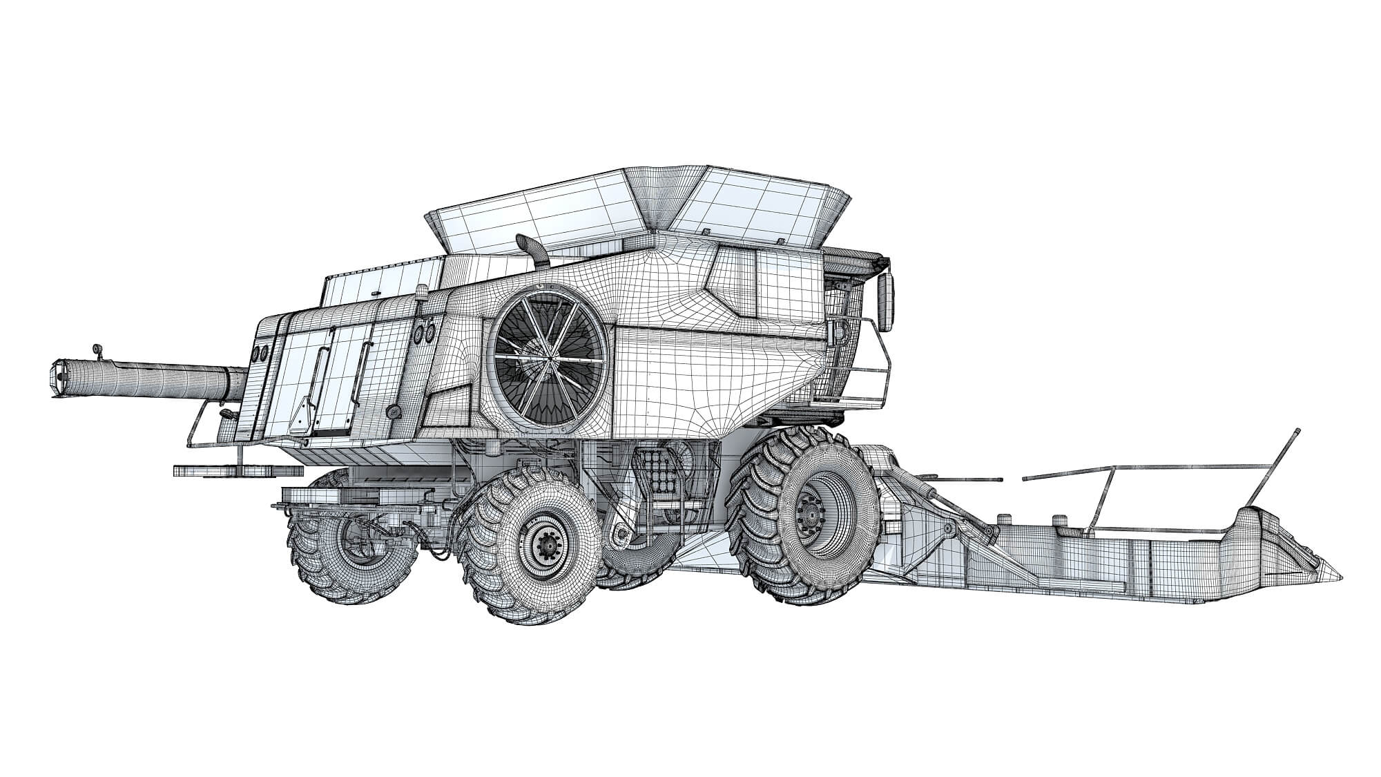 3D Combine Harvester Model by 3D Horse