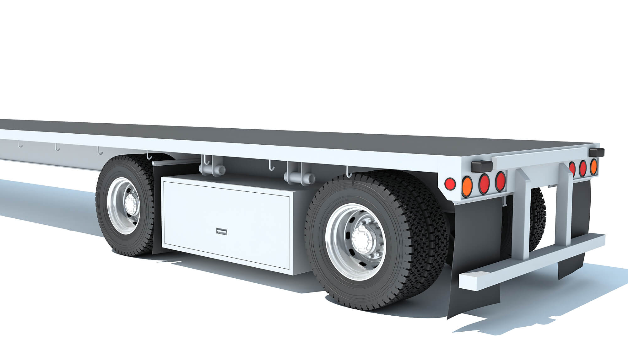 3D Semi Truck with Flatbed Trailer by 3D Horse