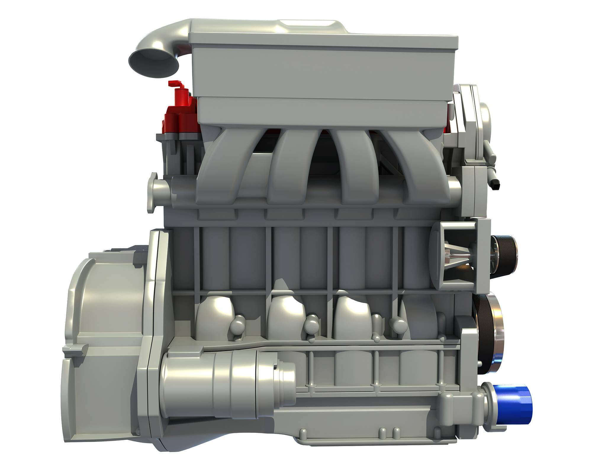 4 Cylinder Engine - 3D Model by 3D Horse