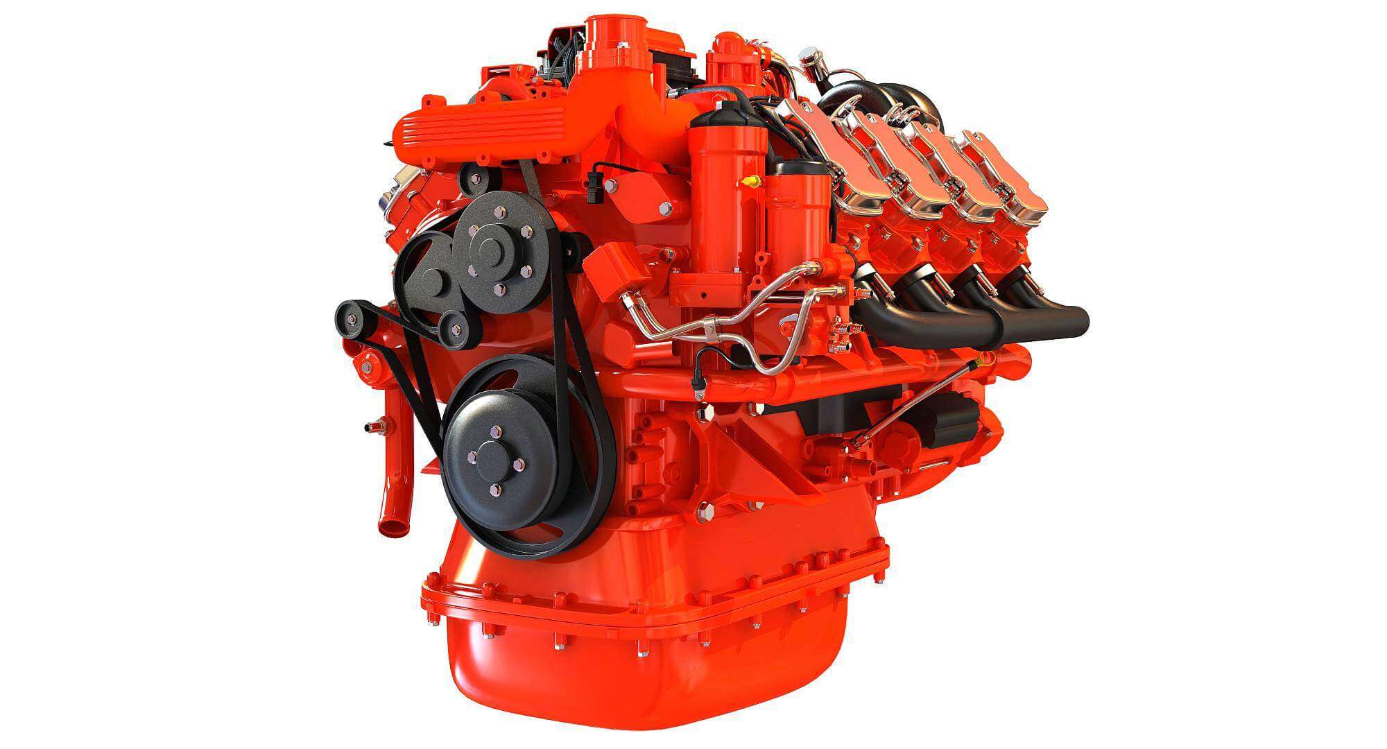 8 Cylinder Power Generation V8 Diesel Engine - 3D Model by 3D Horse
