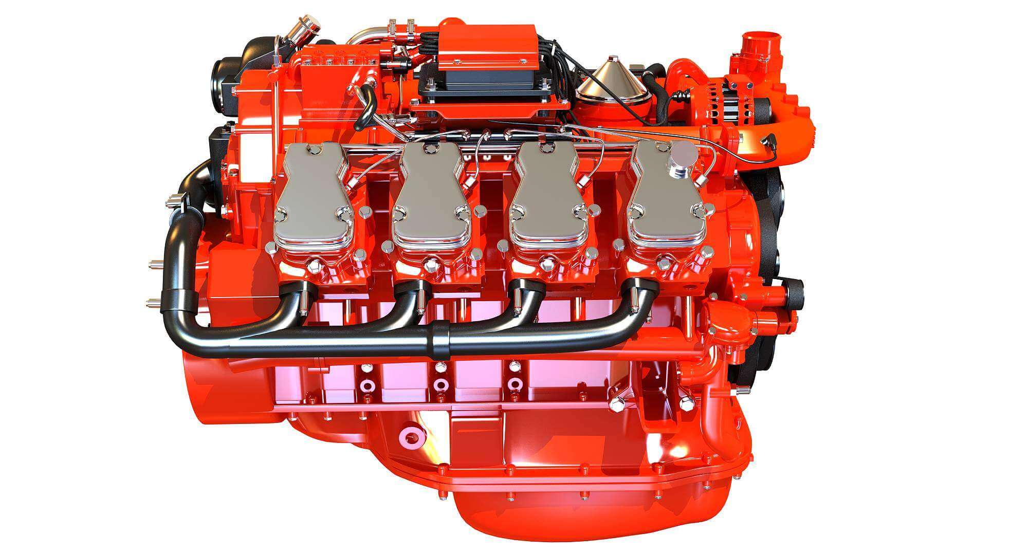 8 Cylinder Power Generation V8 Diesel Engine - 3D Model by 3D Horse