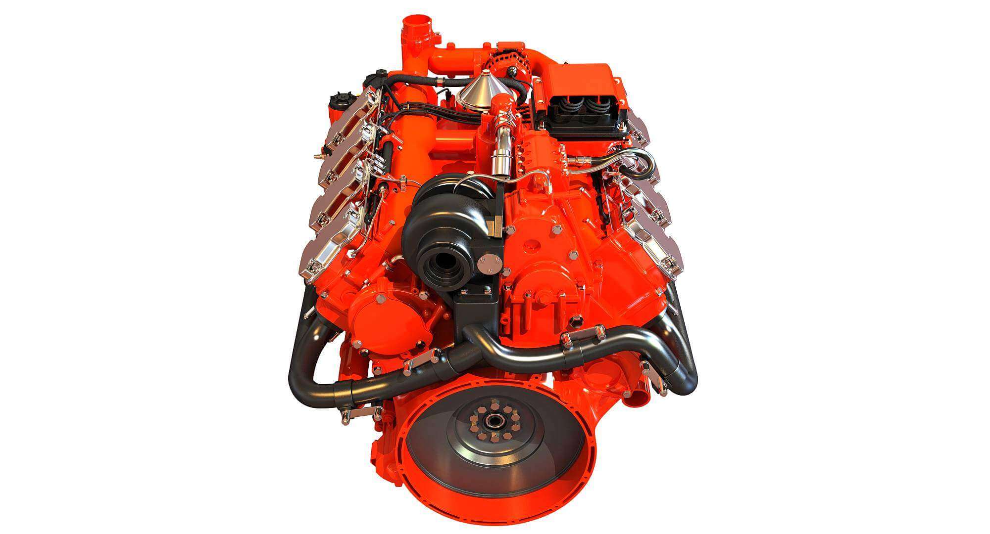 8 Cylinder Power Generation V8 Diesel Engine - 3D Model by 3D Horse