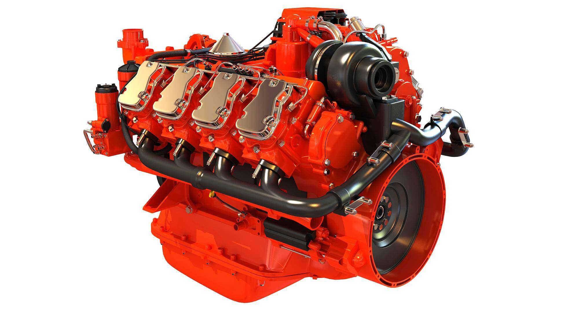 8 Cylinder Power Generation V8 Diesel Engine - 3D Model by 3D Horse