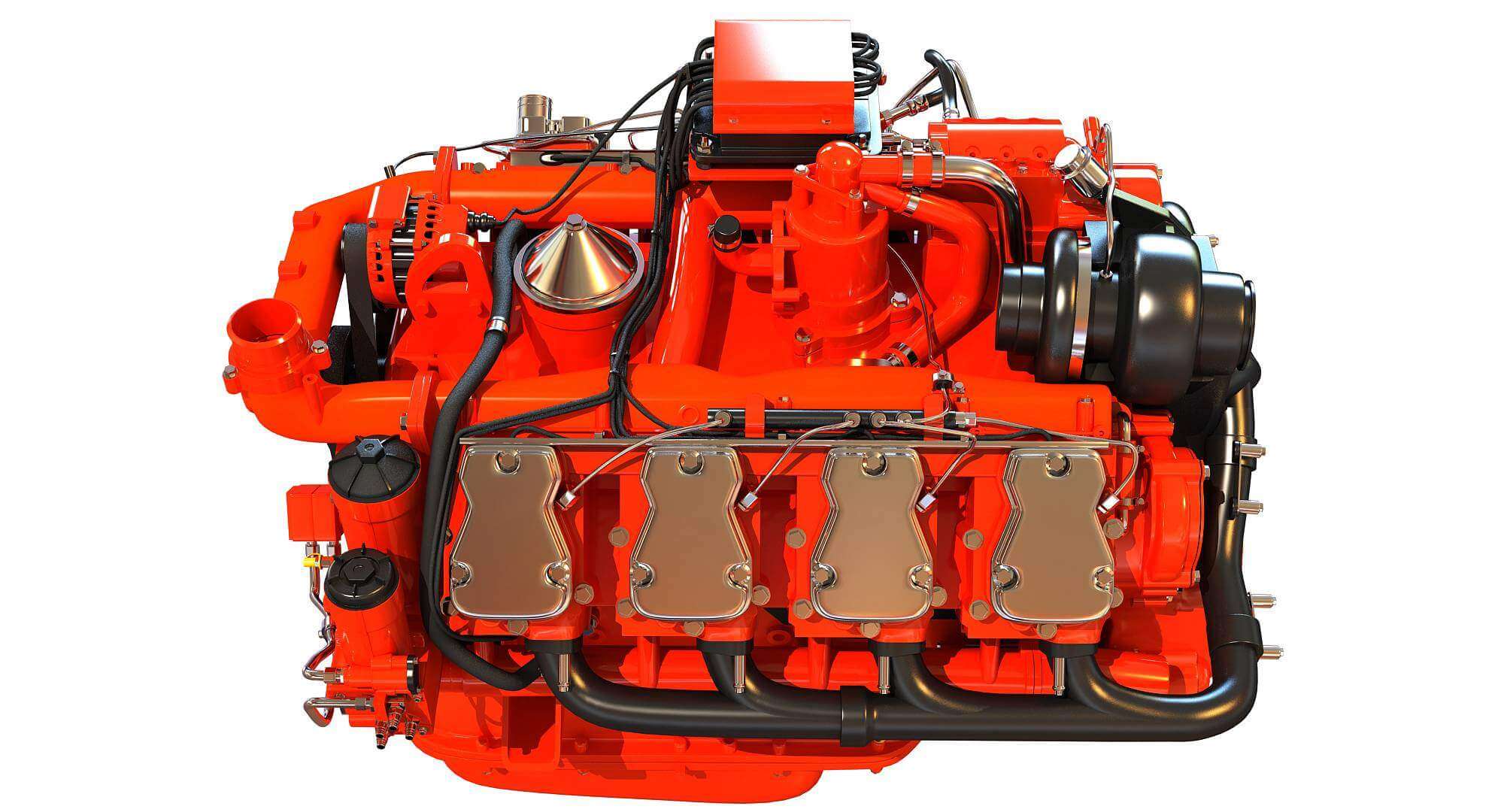 8 Cylinder Power Generation V8 Diesel Engine - 3D Model by 3D Horse