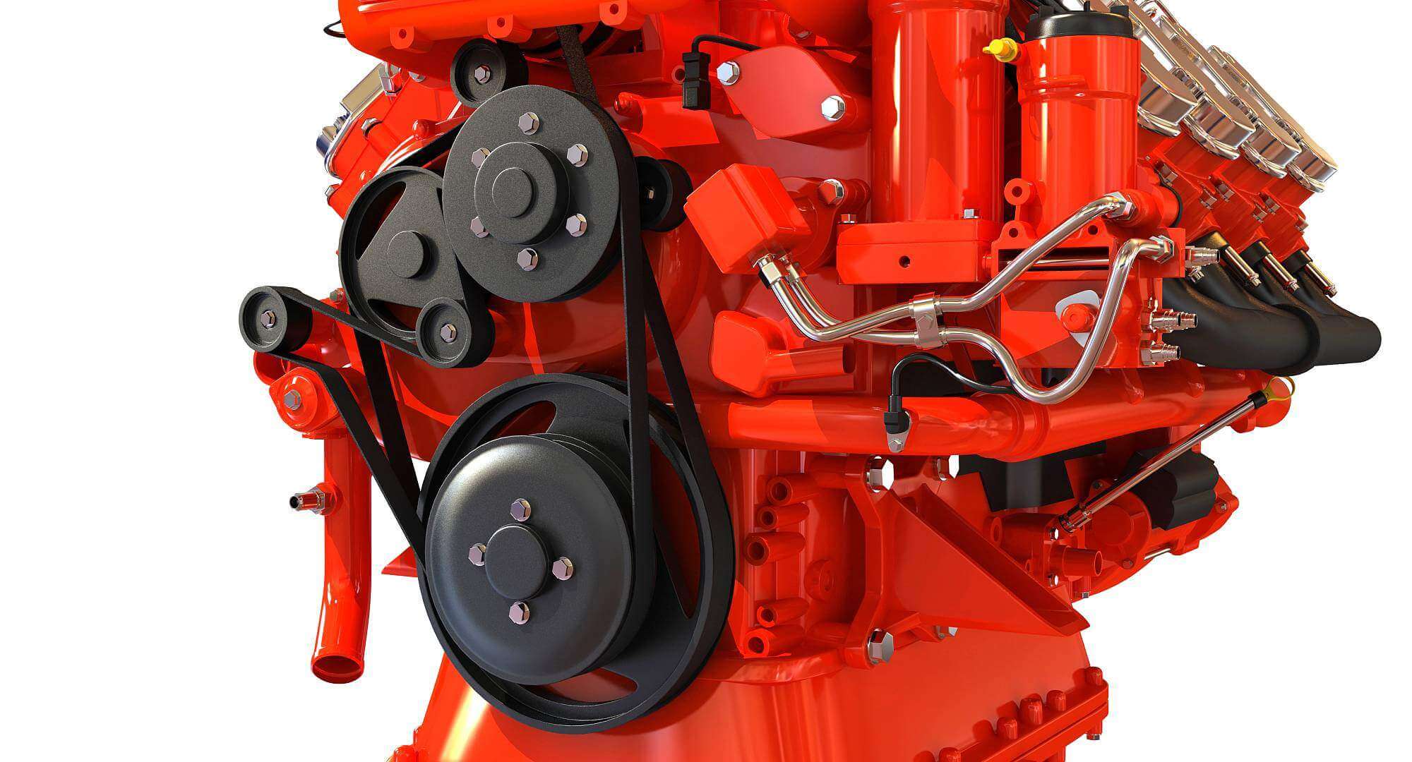 8 Cylinder Power Generation V8 Diesel Engine - 3D Model by 3D Horse