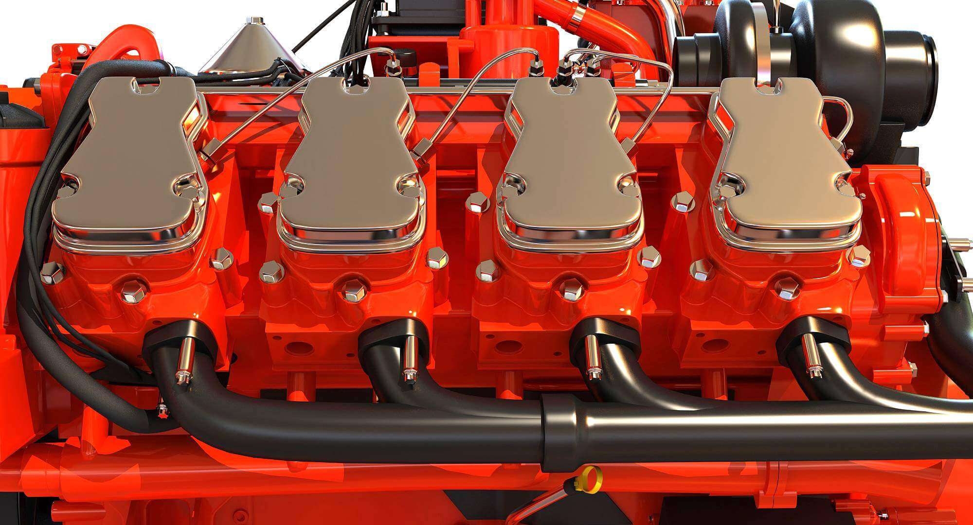 8 Cylinder Power Generation V8 Diesel Engine - 3D Model by 3D Horse