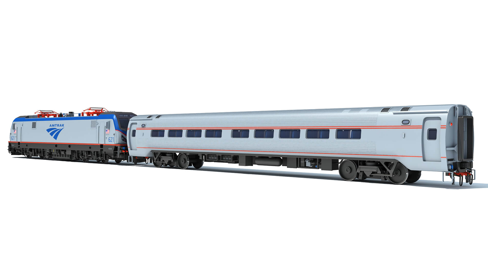 ACS-64 Passenger Train 3D Model by 3D Horse