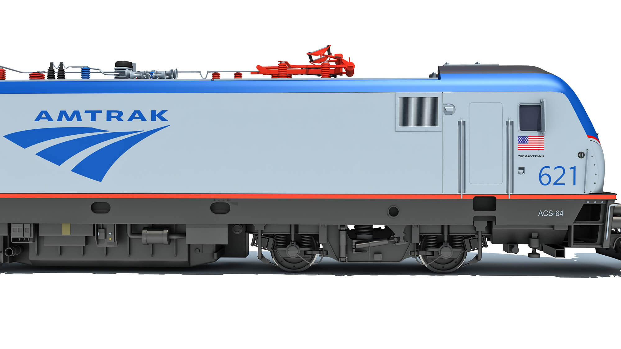 ACS-64 Passenger Train 3D Model by 3D Horse