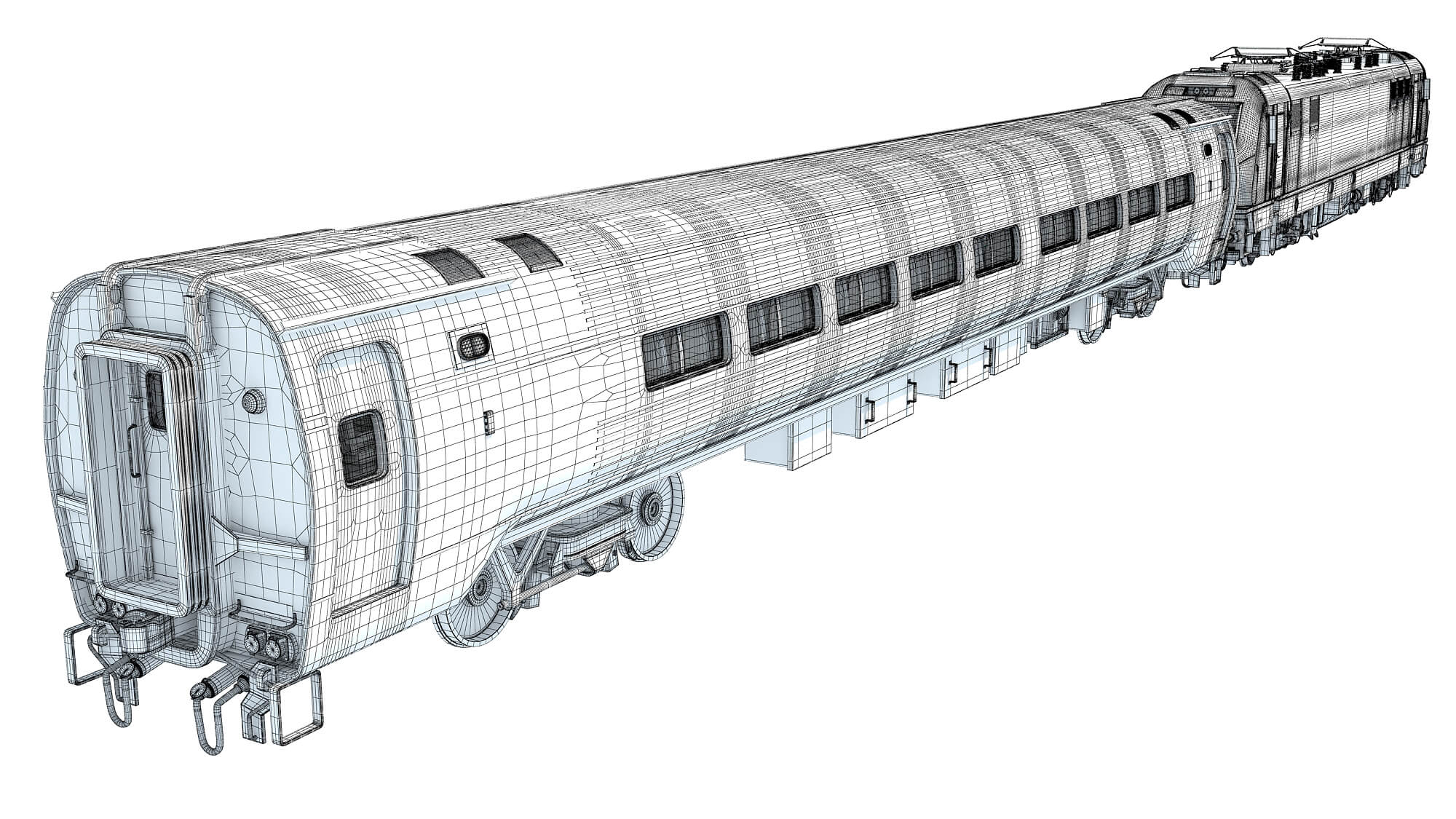 ACS-64 Passenger Train 3D Model by 3D Horse