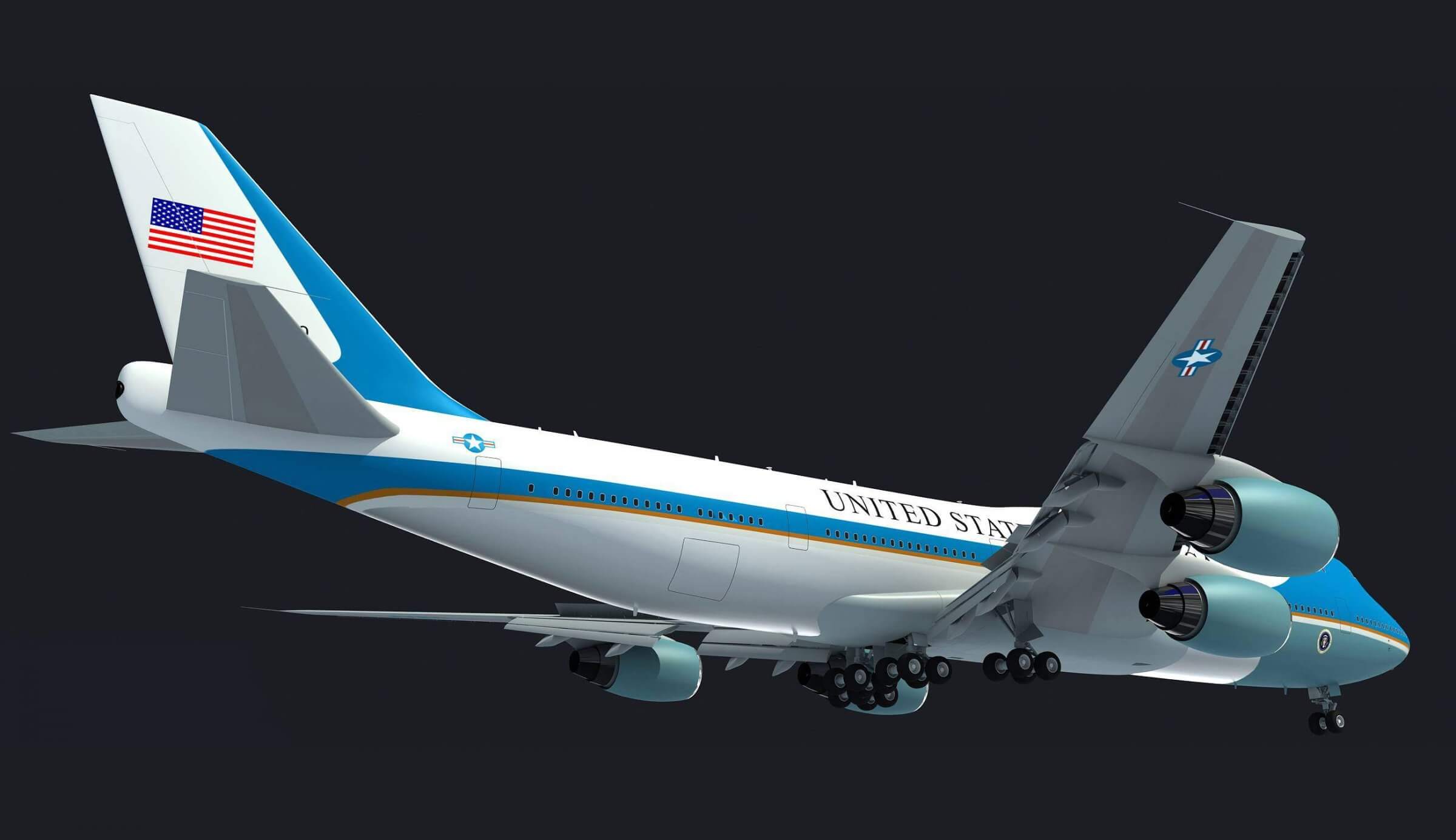 Air Force One Landing Scene - 3D Model by 3D Horse