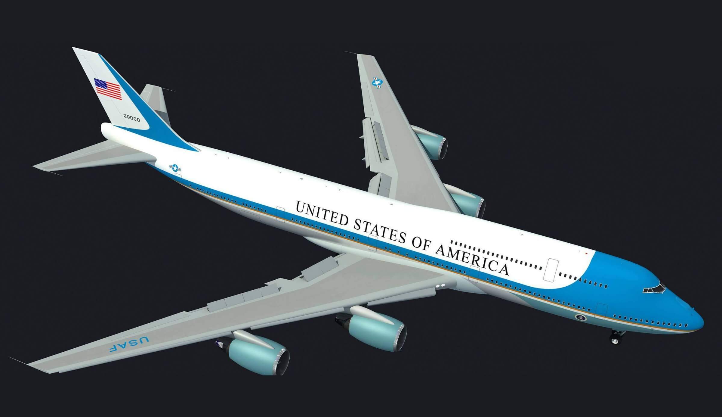 Air Force One Landing Scene - 3D Model by 3D Horse