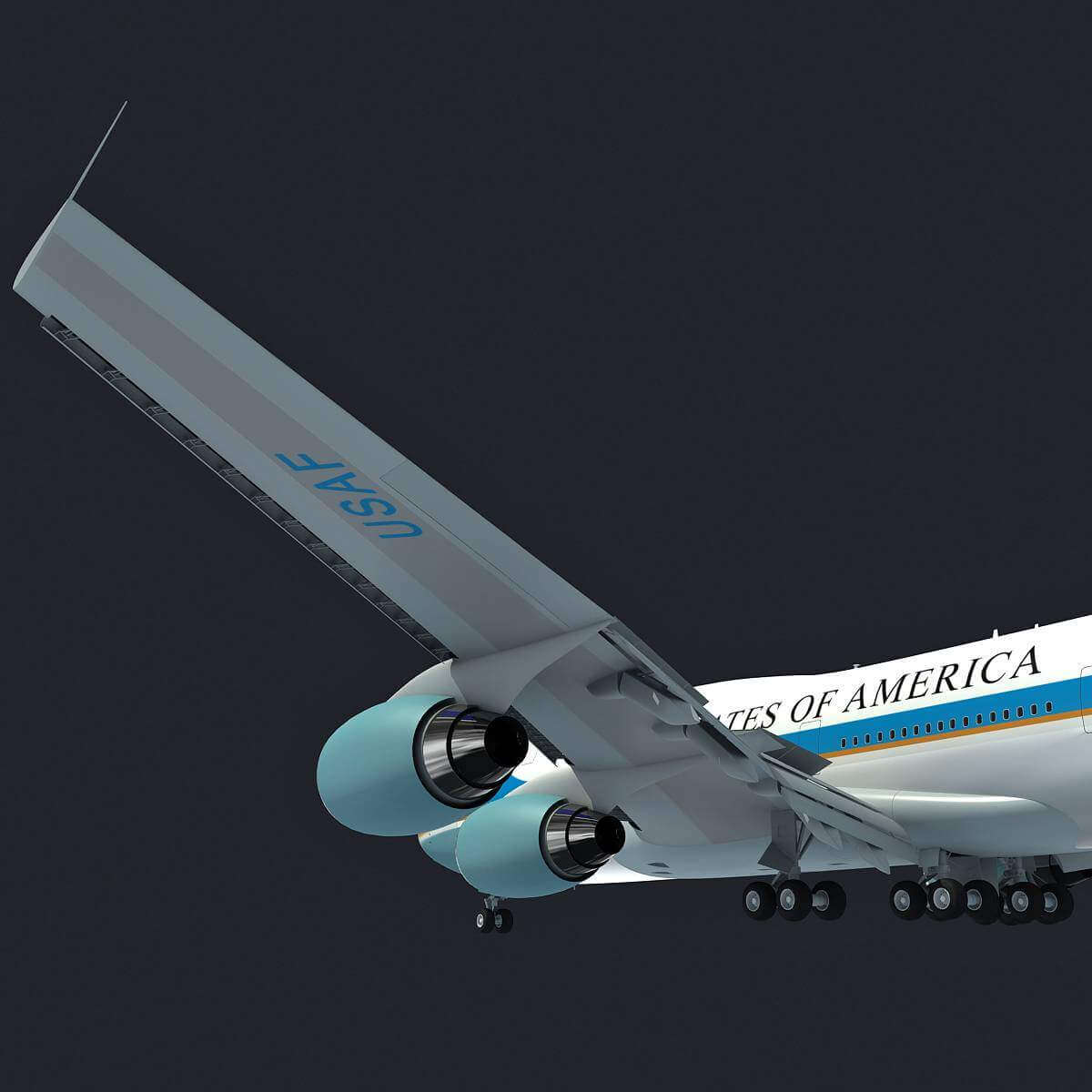 Air Force One Landing Scene - 3D Model by 3D Horse