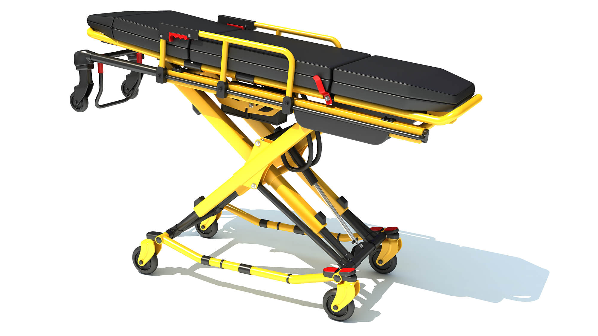 Ambulance Unfolded Gurney Stretcher - 3D Model by 3D Horse