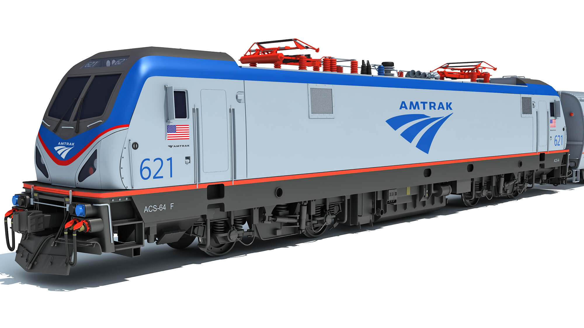 Amtrak Train - 3D Model by 3D Horse