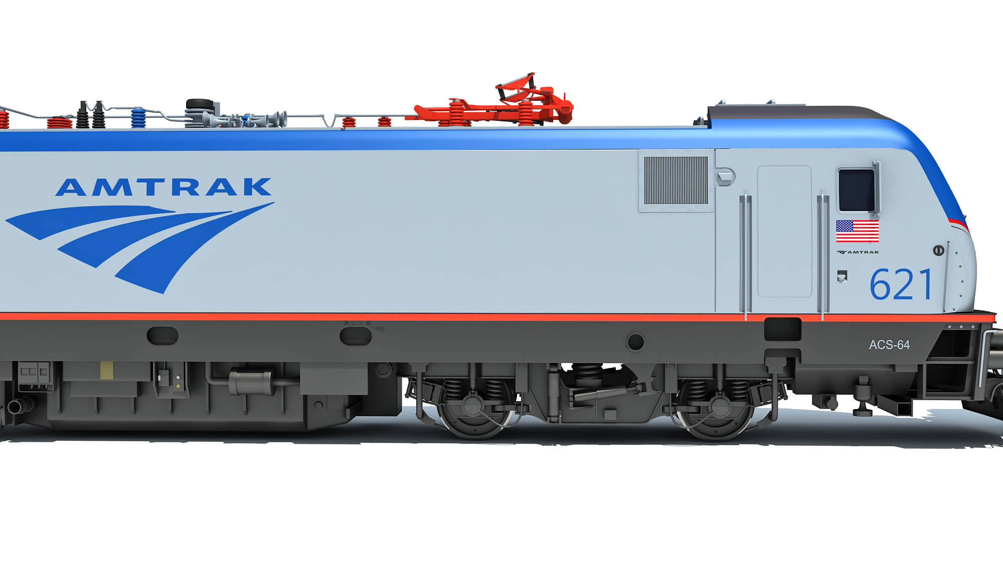 Amtrak Train - 3D Model by 3D Horse