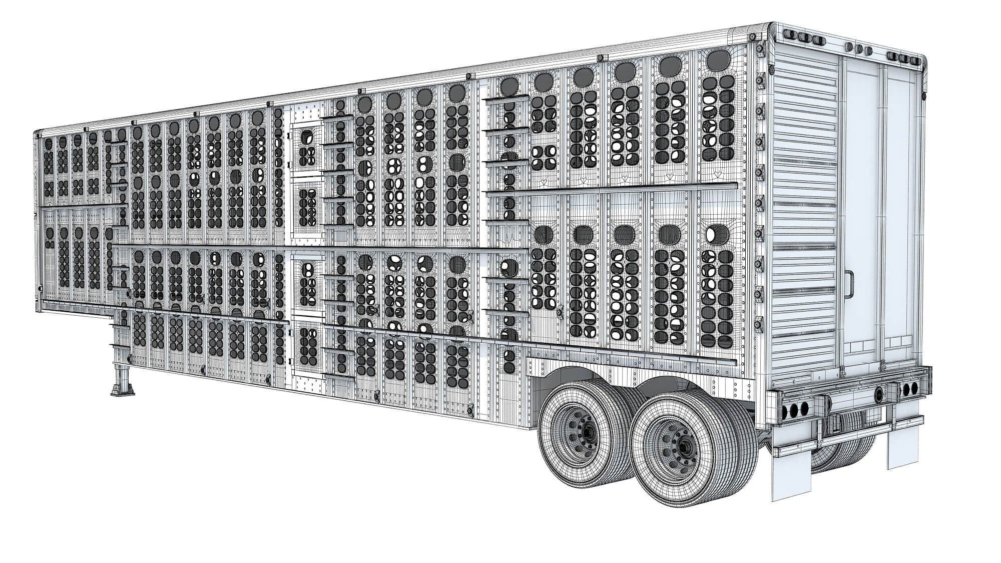 Animal Transporter Trailer - 3D Model by 3D Horse