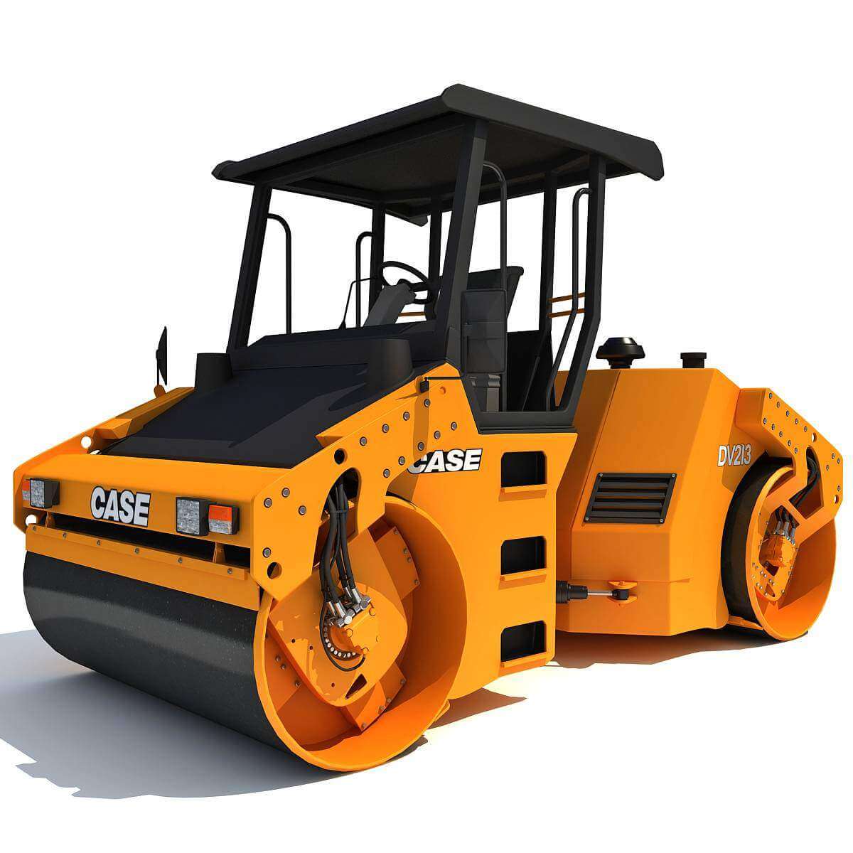 Case Asphalt Compactor - 3D Model by 3D Horse