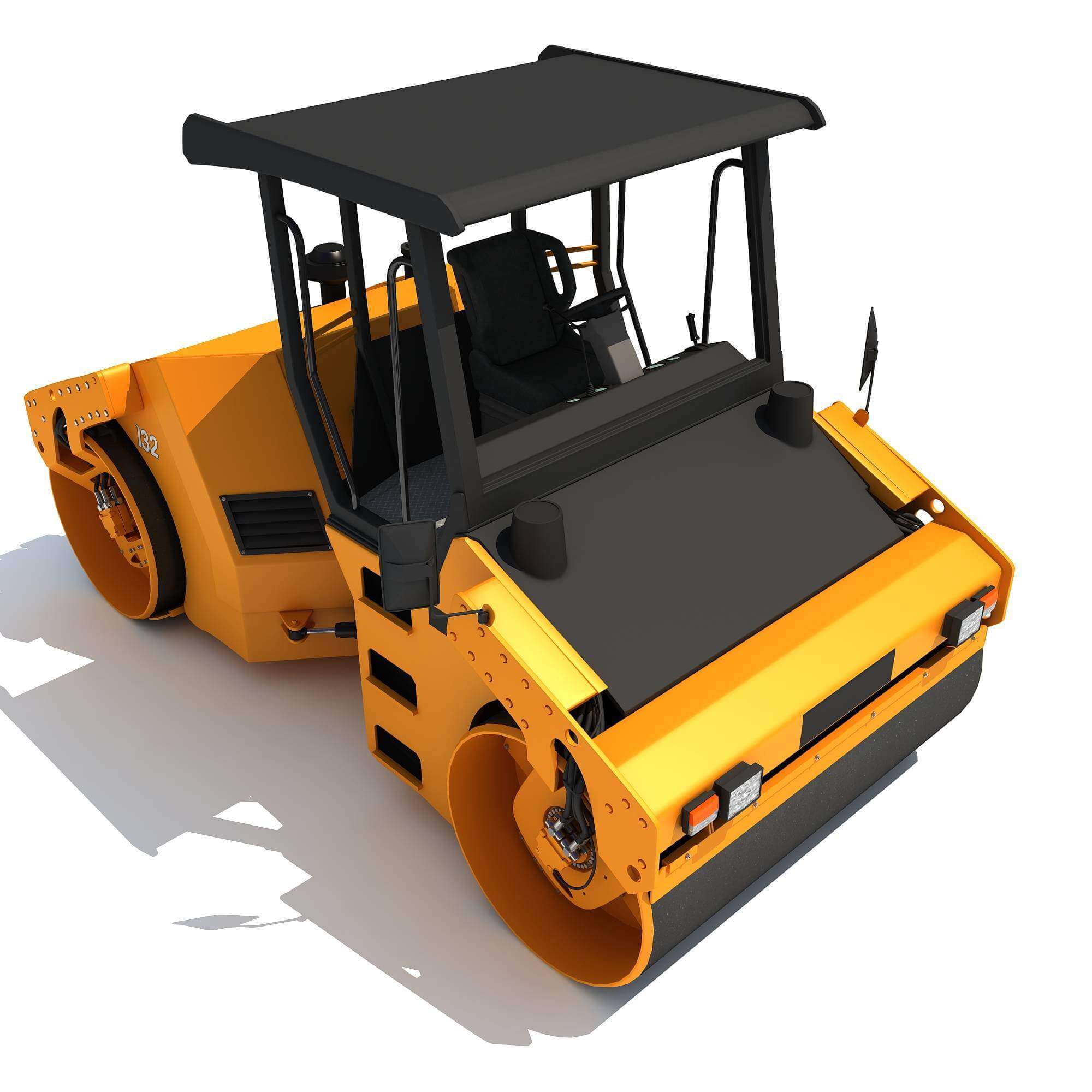 Asphalt Paver and Roller - 3D Model by 3D Horse