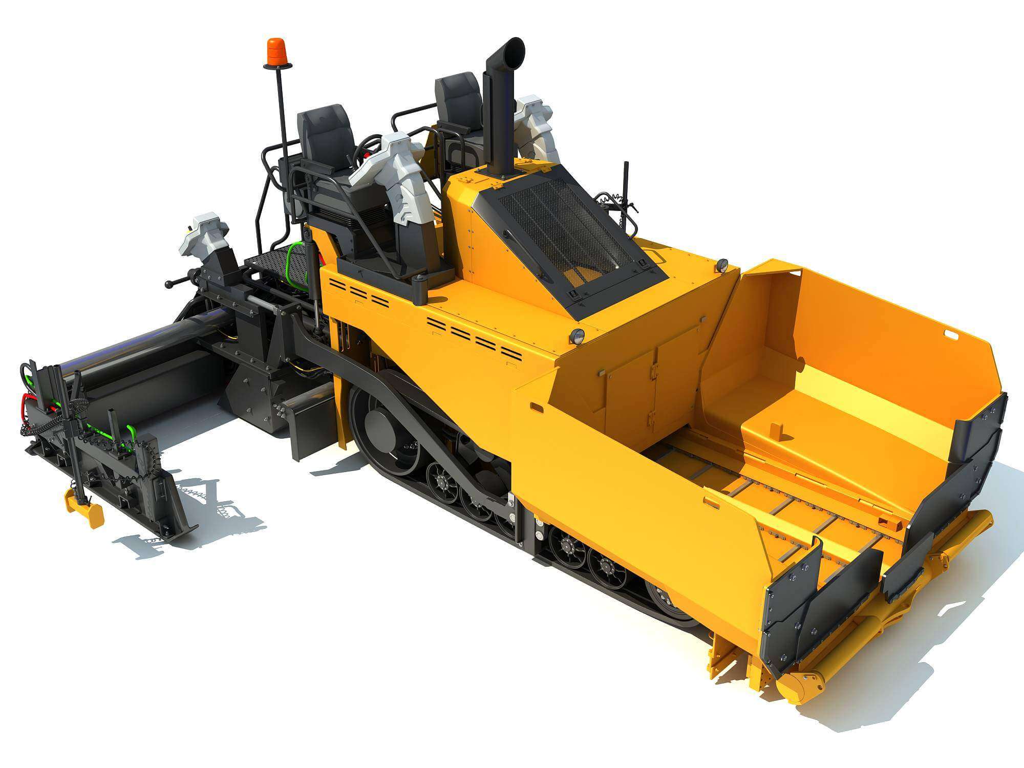 Asphalt Paver and Roller - 3D Model by 3D Horse