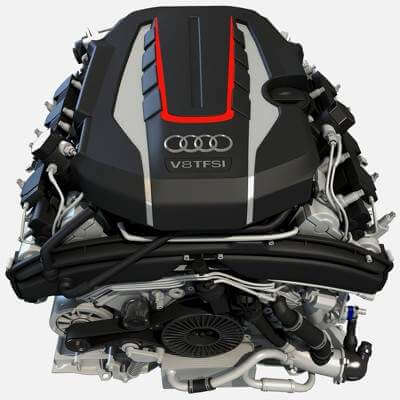 Audi S8 TFSI V8 Engine - 3D Model by 3D Horse
